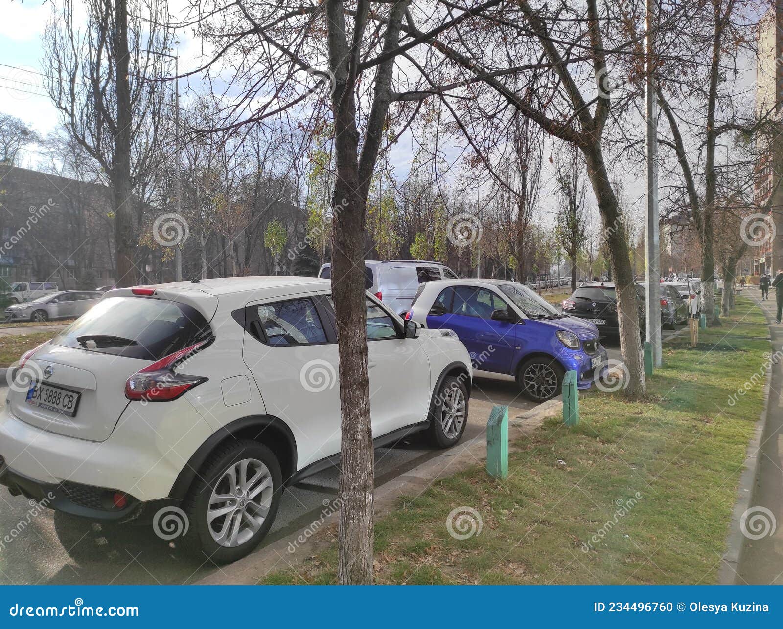 KIEV, UKRAINE - November 14, 2021: Parked Smart Car, Front View ...