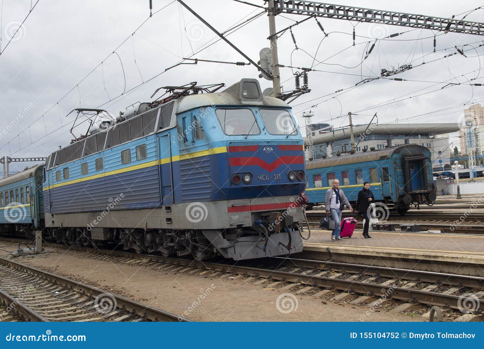 Kiev, Ukraine - October 14, 2017: Old Trains and Passengers on the ...