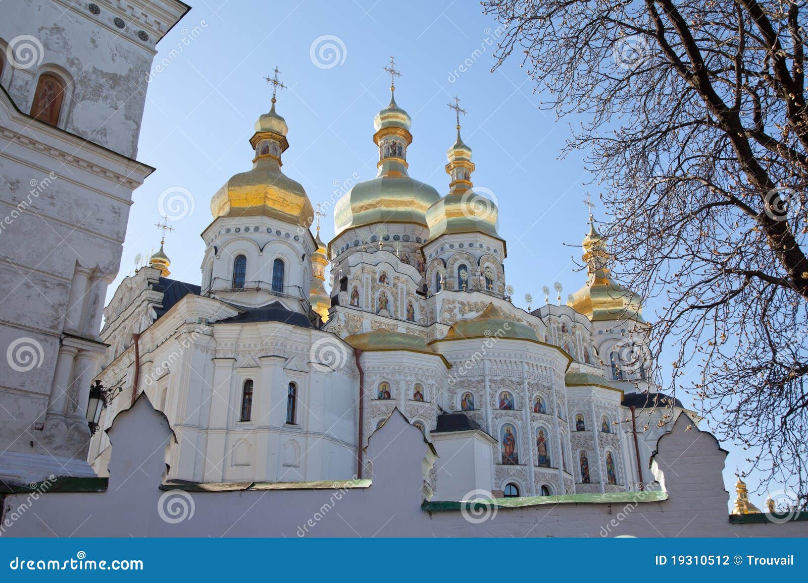 Kiev, Ukraine, Vydubychi Monastery Stock Photo - Image of church ...