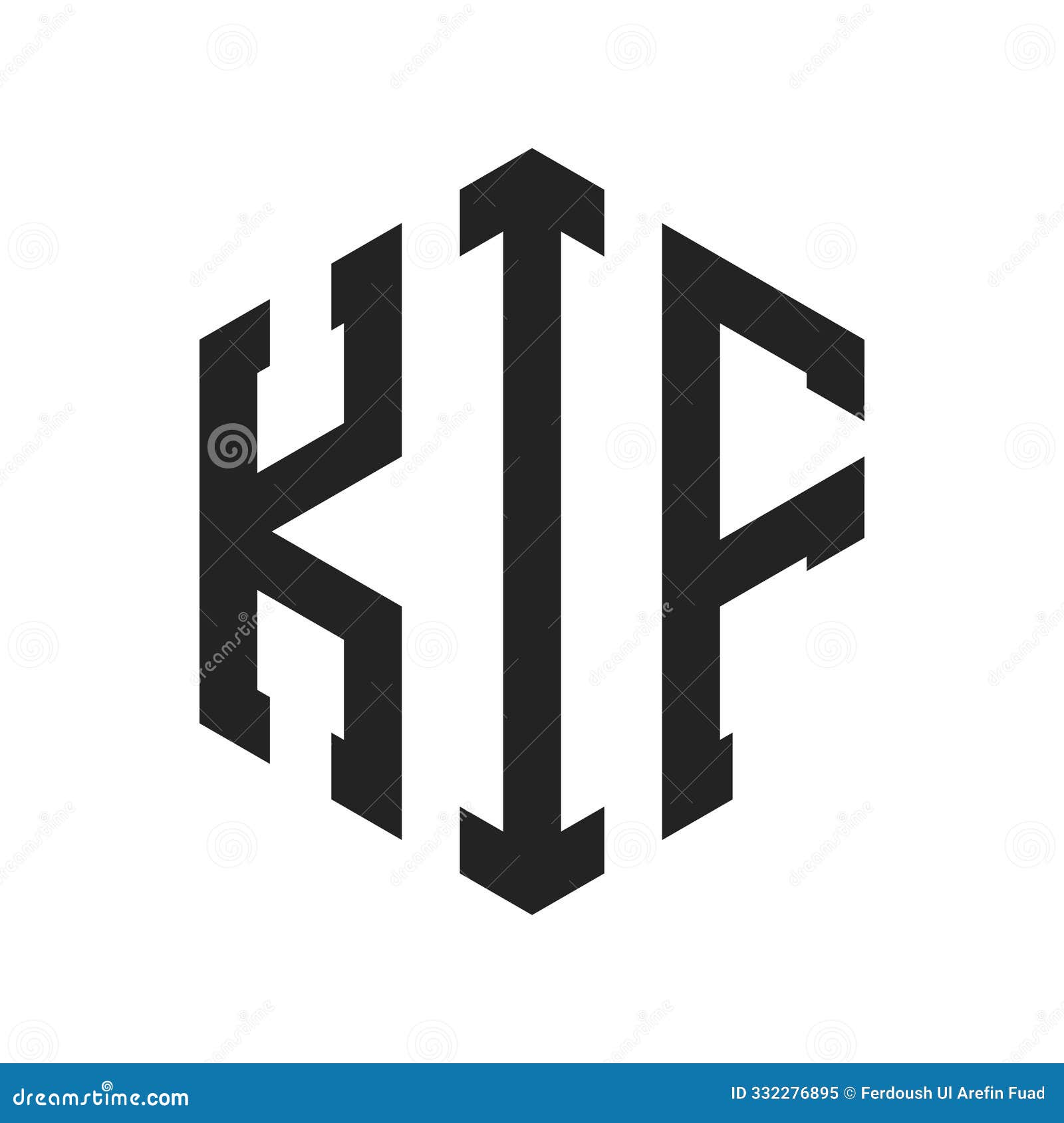 KIF Logo Design. Initial Letter KIF Monogram Logo Using Hexagon Shape ...