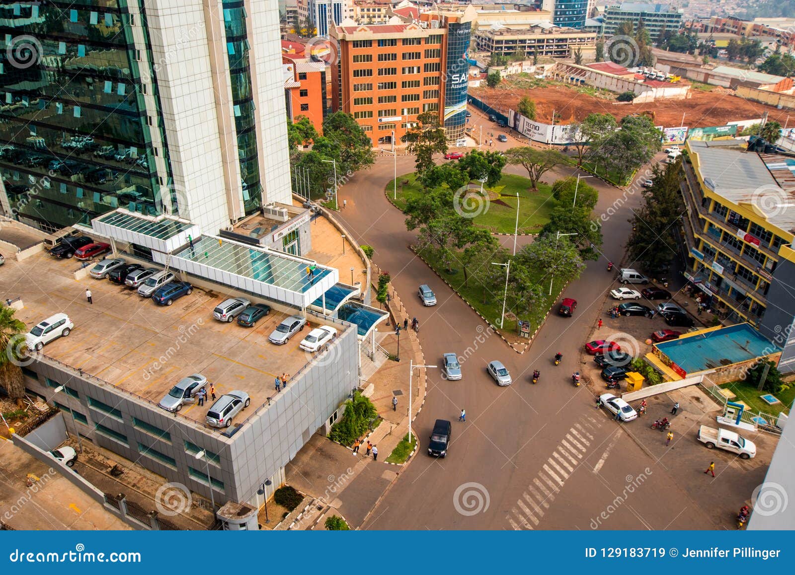 Kigali, Rwanda - September 21, 2018: a View Looking Down on the ...