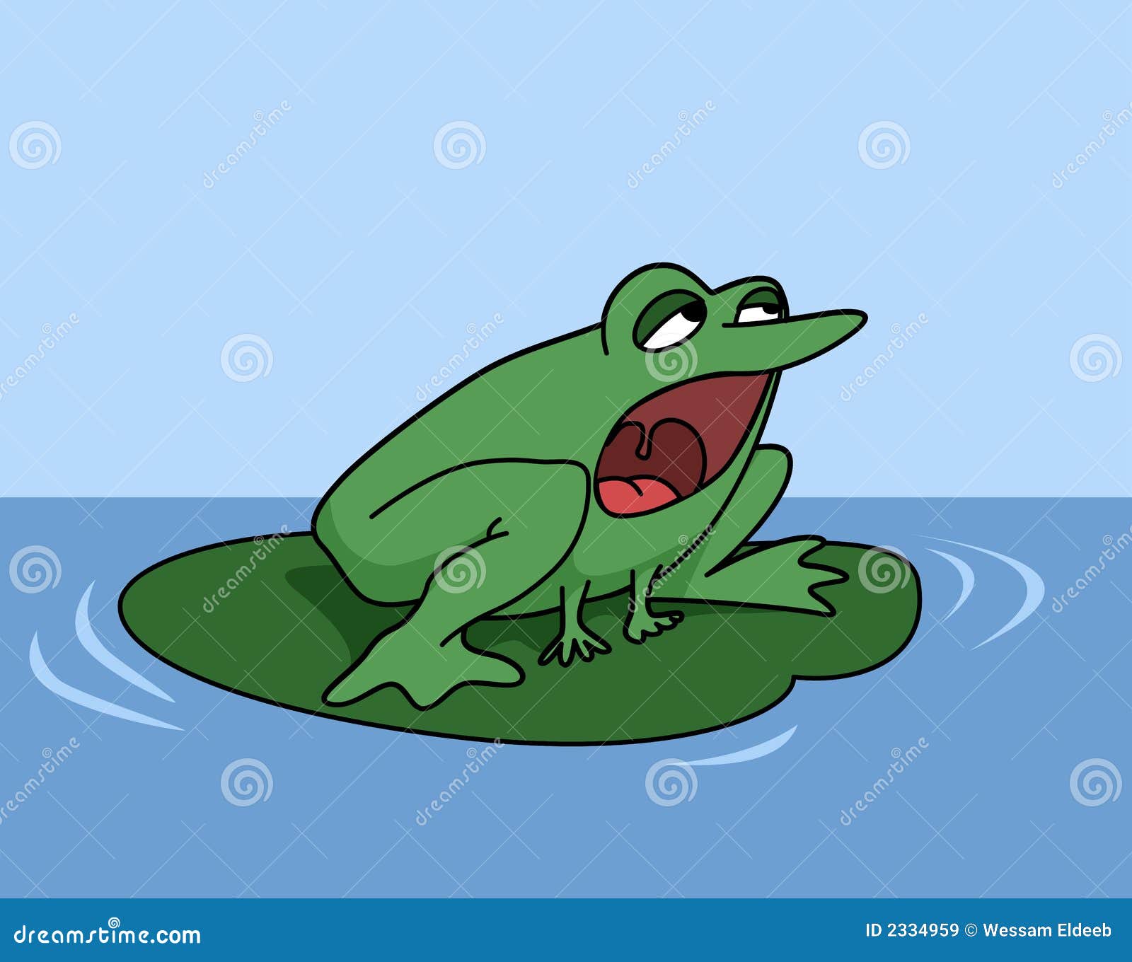 Kikker vector illustratie. Illustration of kikker, smaakloos - 2334959