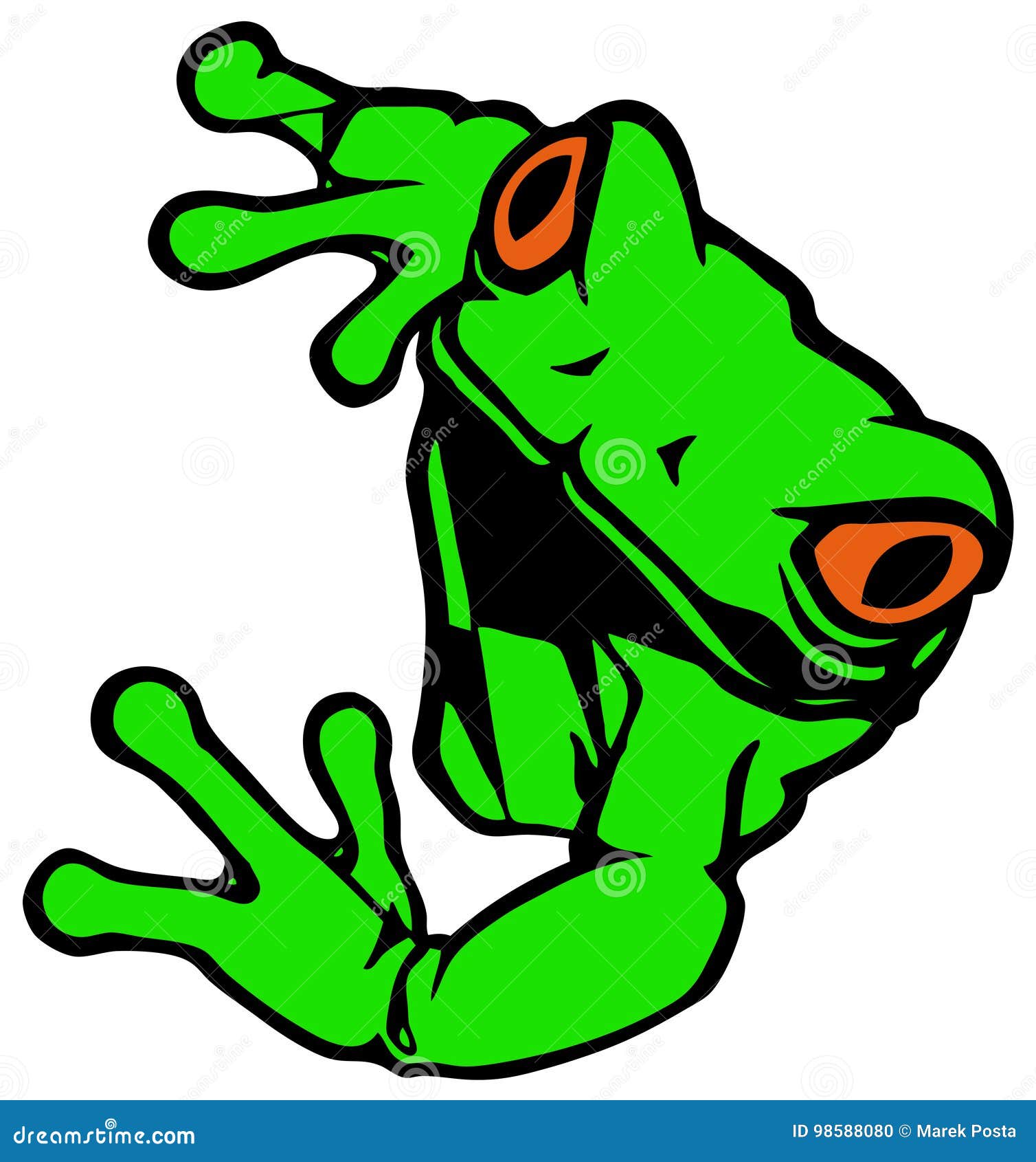 Kikker vector illustratie. Illustration of voorspelling - 98588080