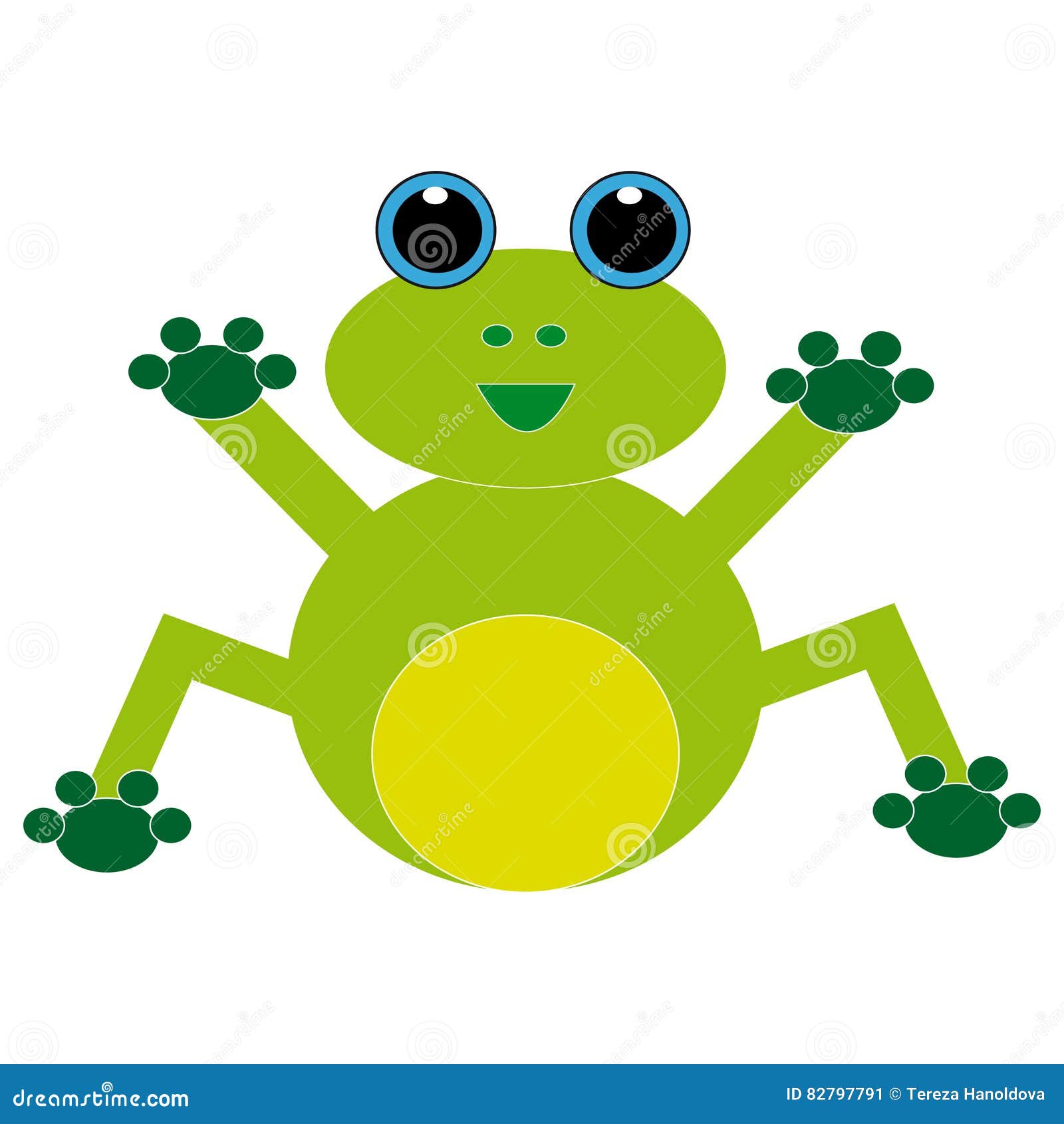 Kikker Op Witte Achtergrond Vector Illustratie - Illustration of ...