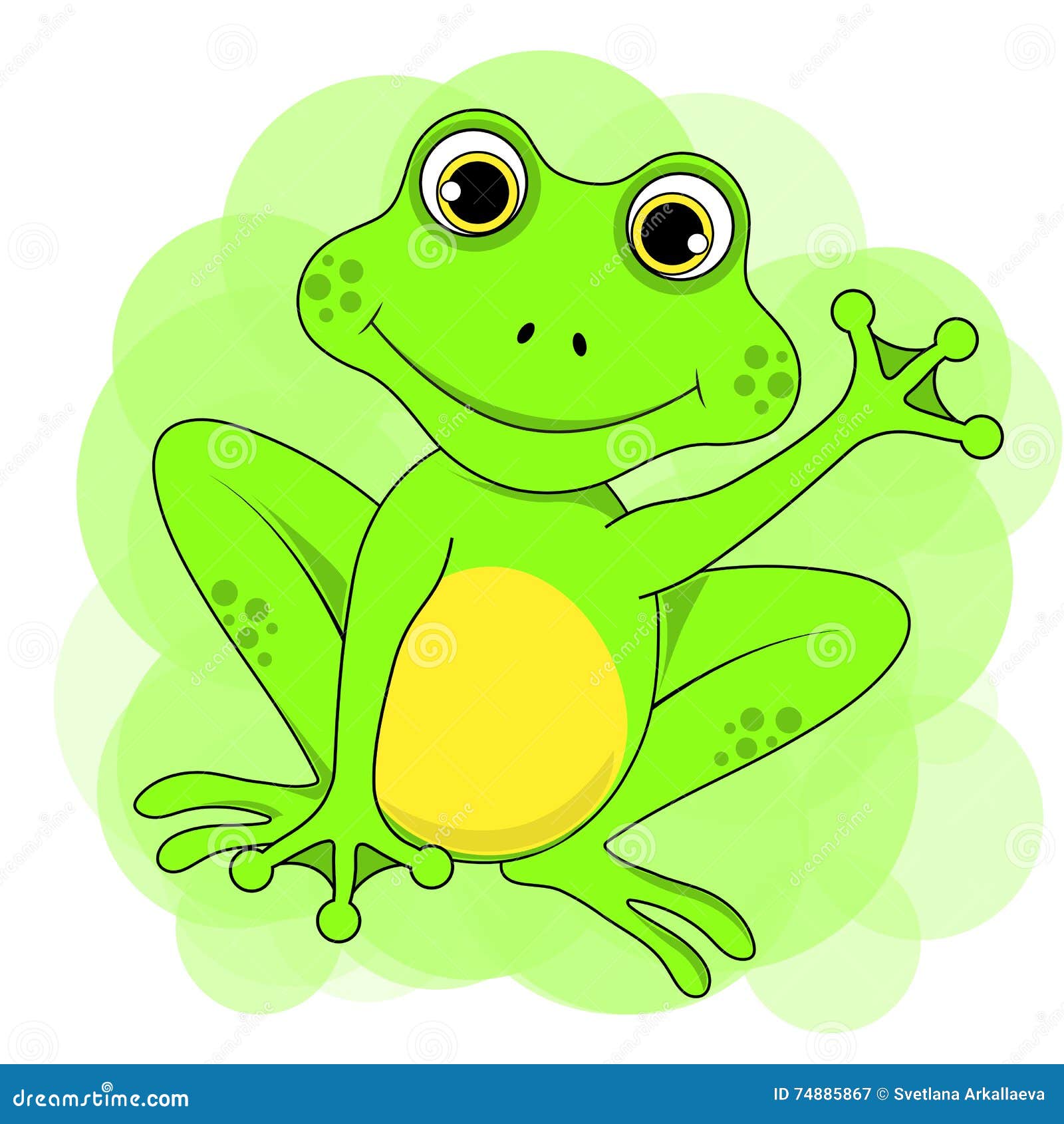 Kikker Op Witte Achtergrond in Vectoreps 10 Vector Illustratie ...