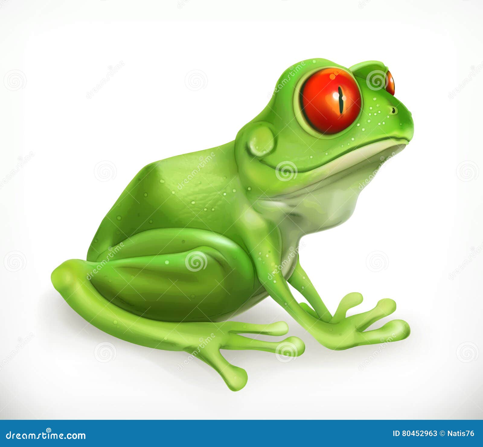 Kikker Pad Grappig Dier Het Pictogram Van Toestellen Vector Illustratie ...