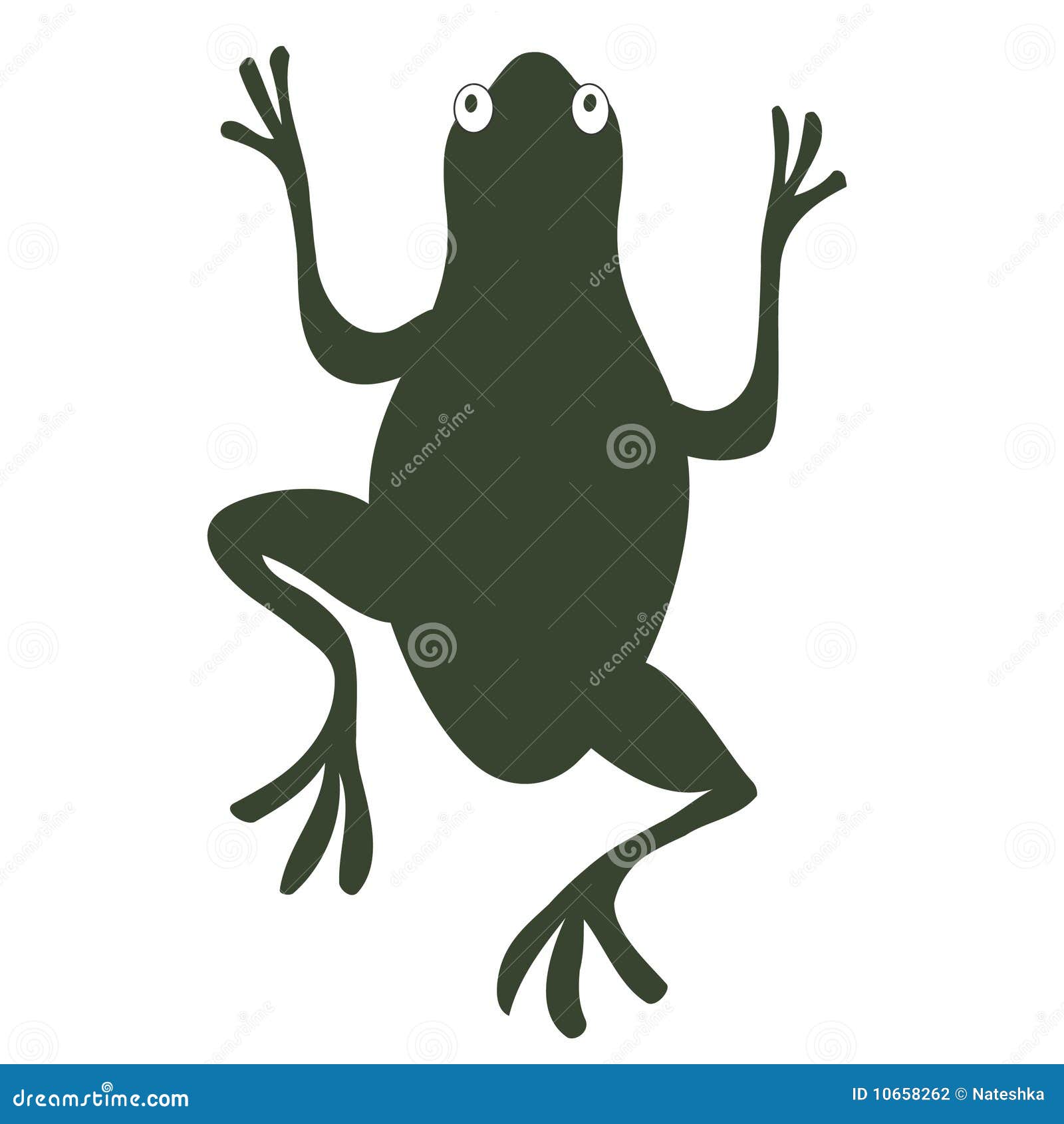 Kikker silhouet vector illustratie. Illustration of schilderij - 10658262