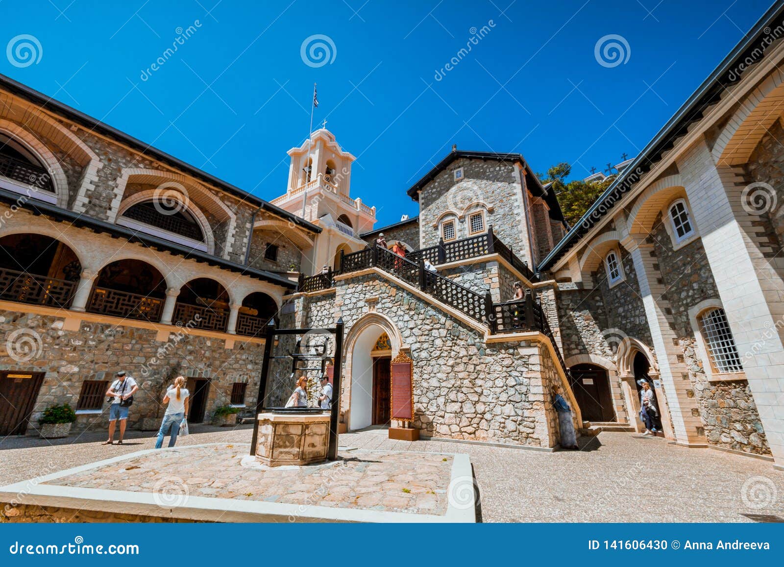 Kikkos Monastery, Cyprus, MAY 10, 2016. Old Kikkos Monastery, Famous In ...