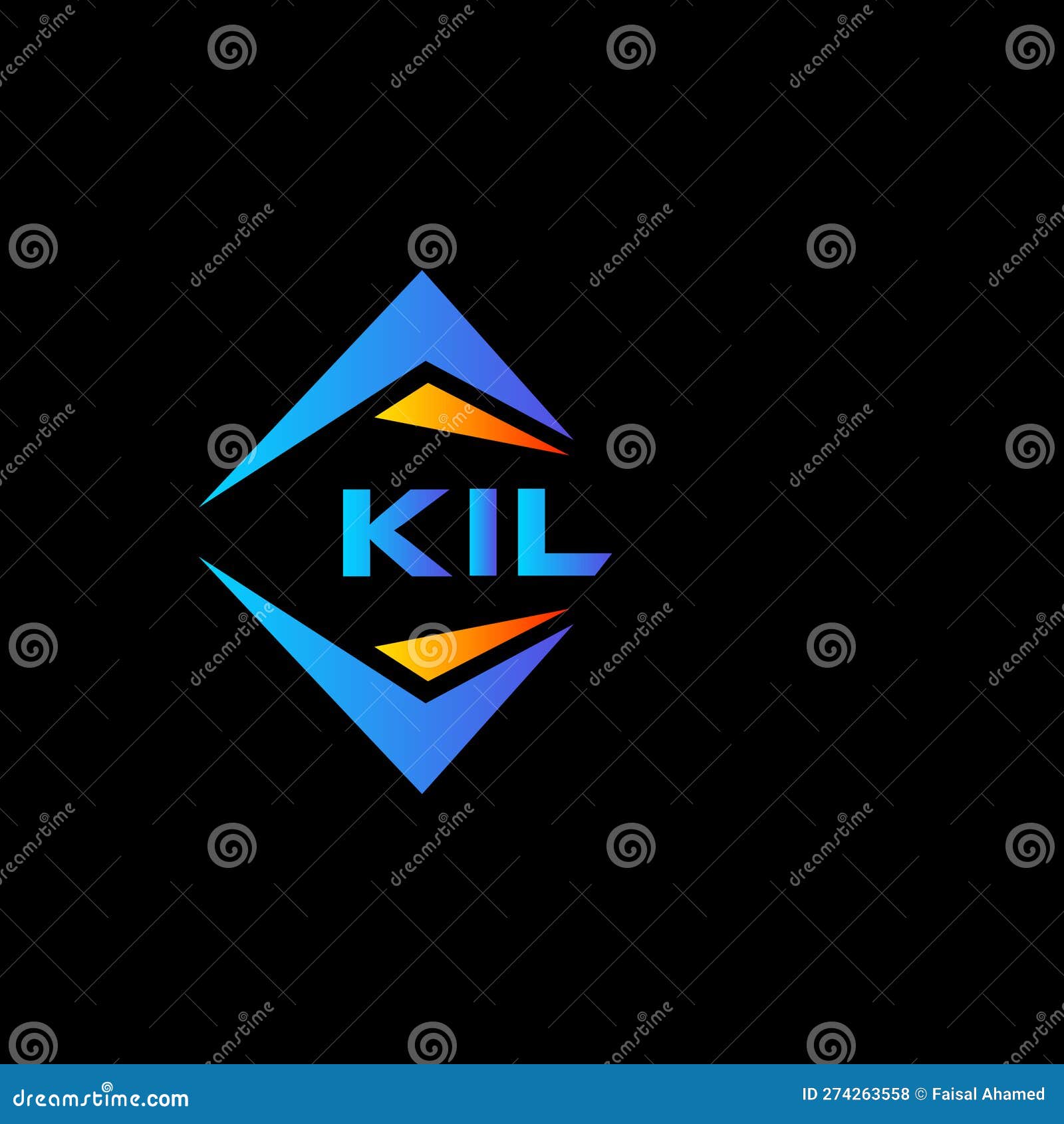 KIL Abstract Technology Logo Design on Black Background. KIL Creative ...