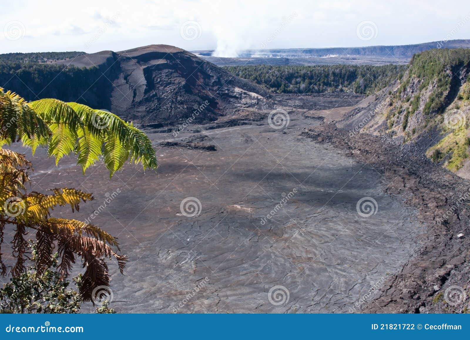 Kilauea Iki and Kilauea Caldera Stock Photo - Image of kilauea, volcano ...