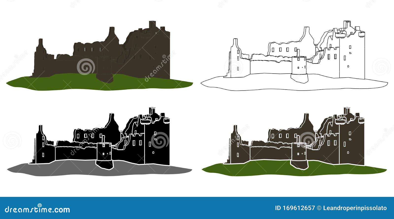 Kilchurn Castle In Perspective View Cartoon Vector | CartoonDealer.com ...