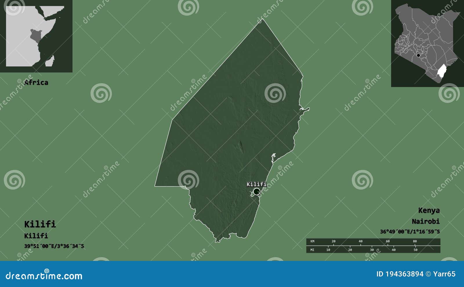 Kilifi, County of Kenya,. Previews. Administrative Stock Illustration ...