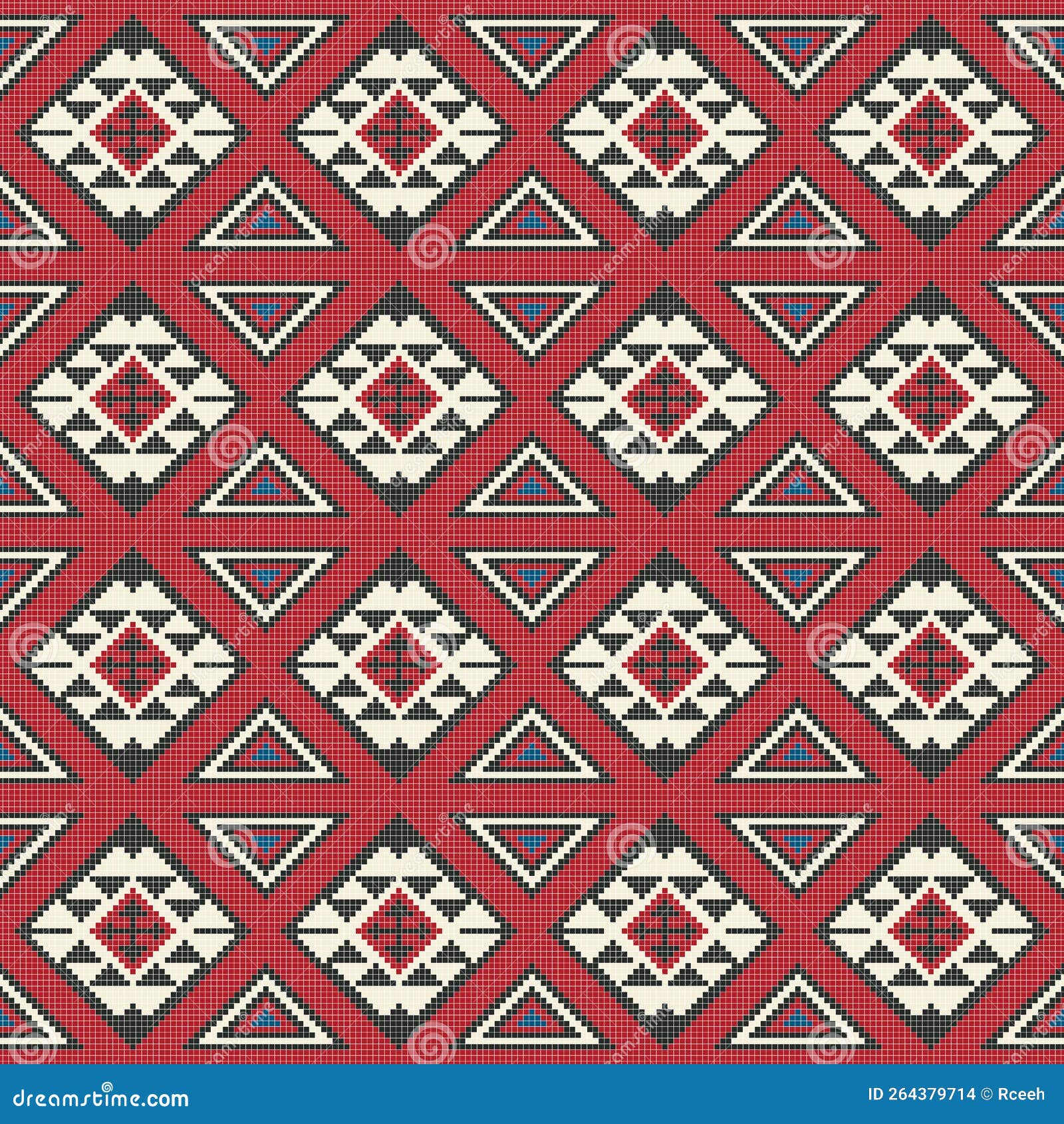 Kilim pattern 15 stock vector. Illustration of mosaic - 264379714