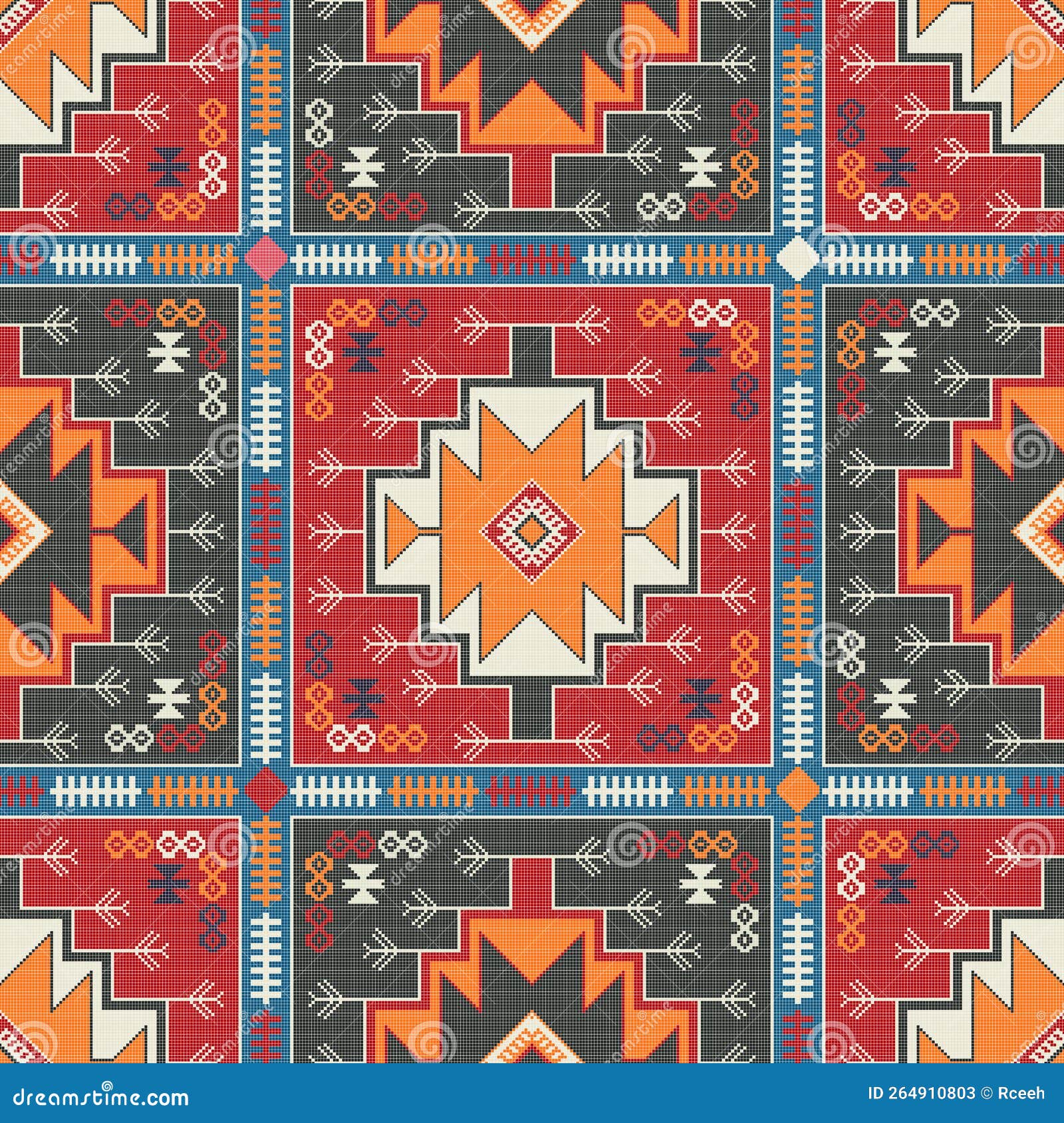 Kilim pattern 50 stock vector. Illustration of kilim - 264910803