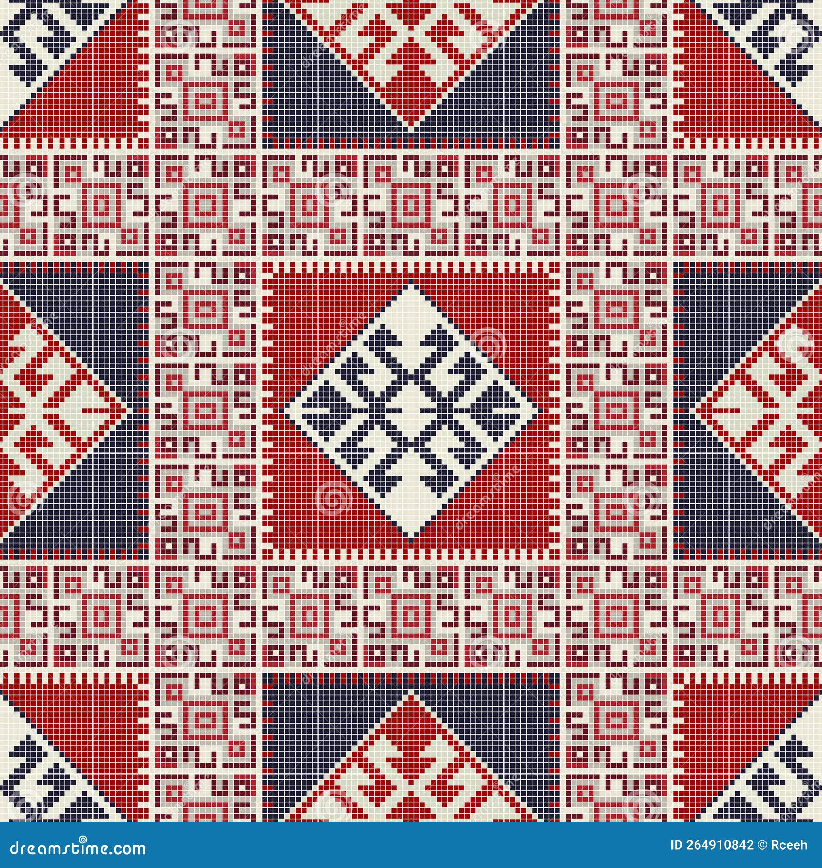 Kilim pattern 58 stock vector. Illustration of oriental - 264910842