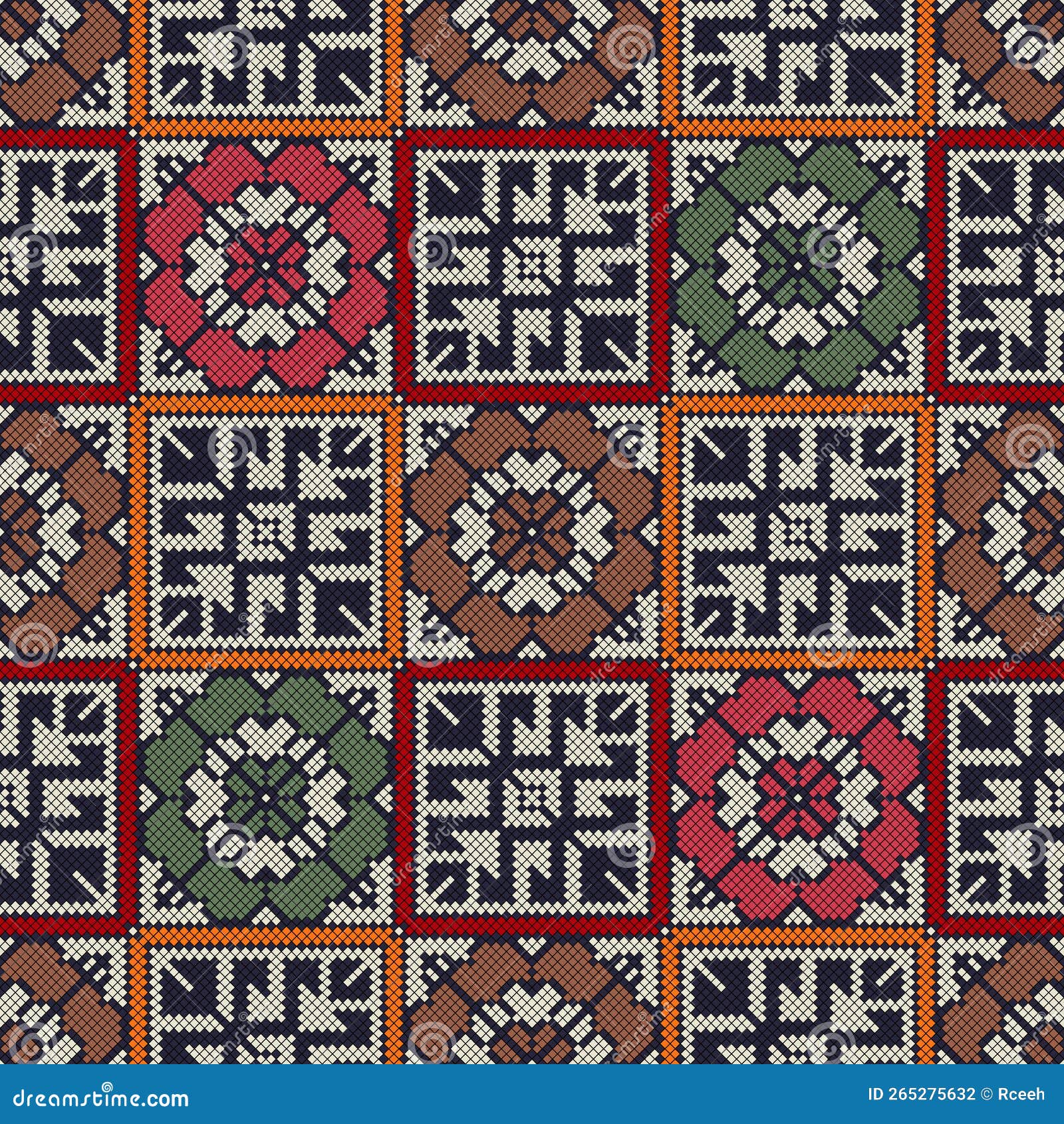 Kilim pattern 78 stock vector. Illustration of iranian - 265275632