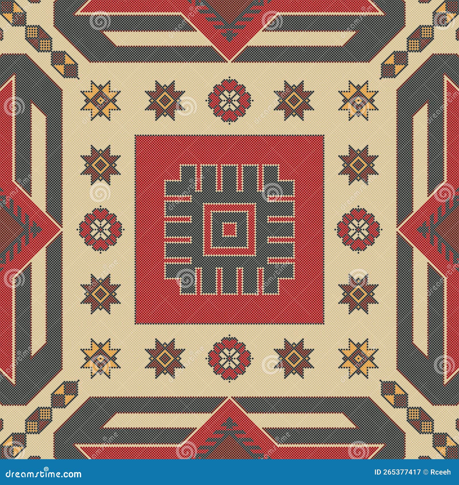 Kilim pattern 88 stock vector. Illustration of seamless - 265377417