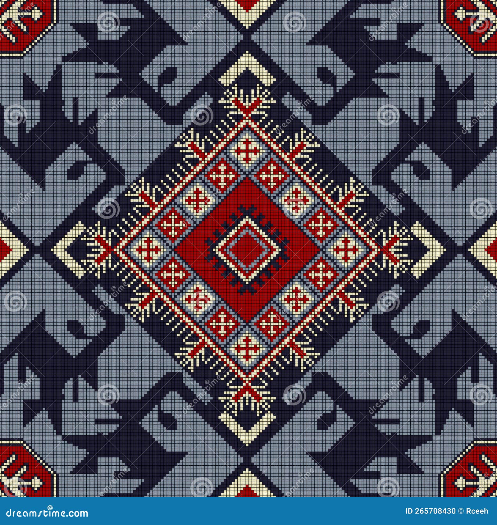 Kilim pattern 96 stock vector. Illustration of seamless - 265708430