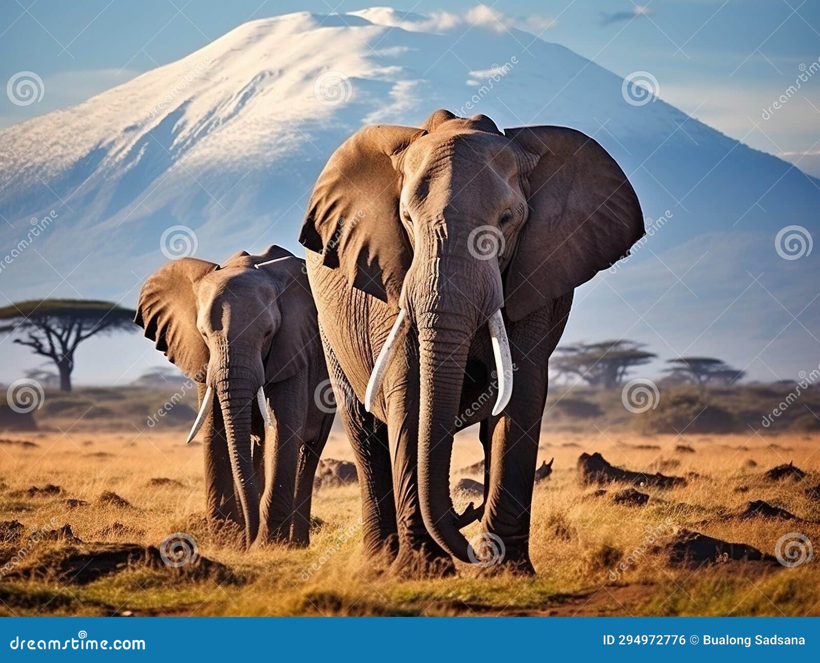 Elephants Made With Generative AI Illustration Royalty-Free Cartoon ...