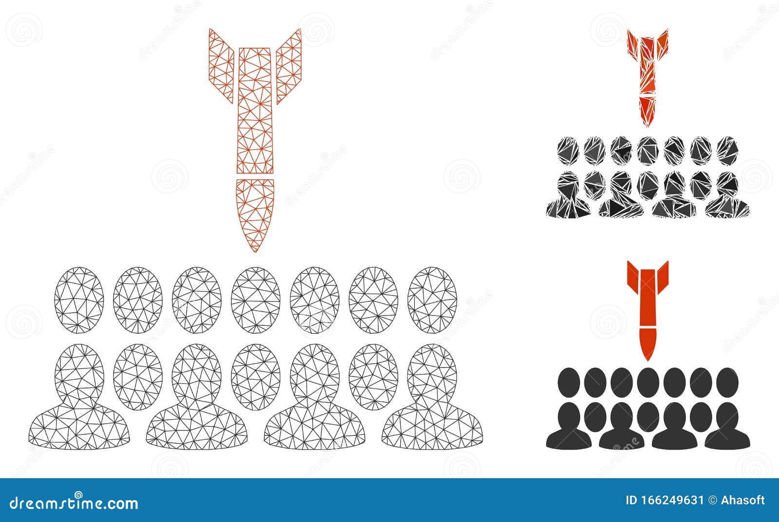 Kill All the People Vector Mesh Wire Frame Model and Triangle Mosaic ...