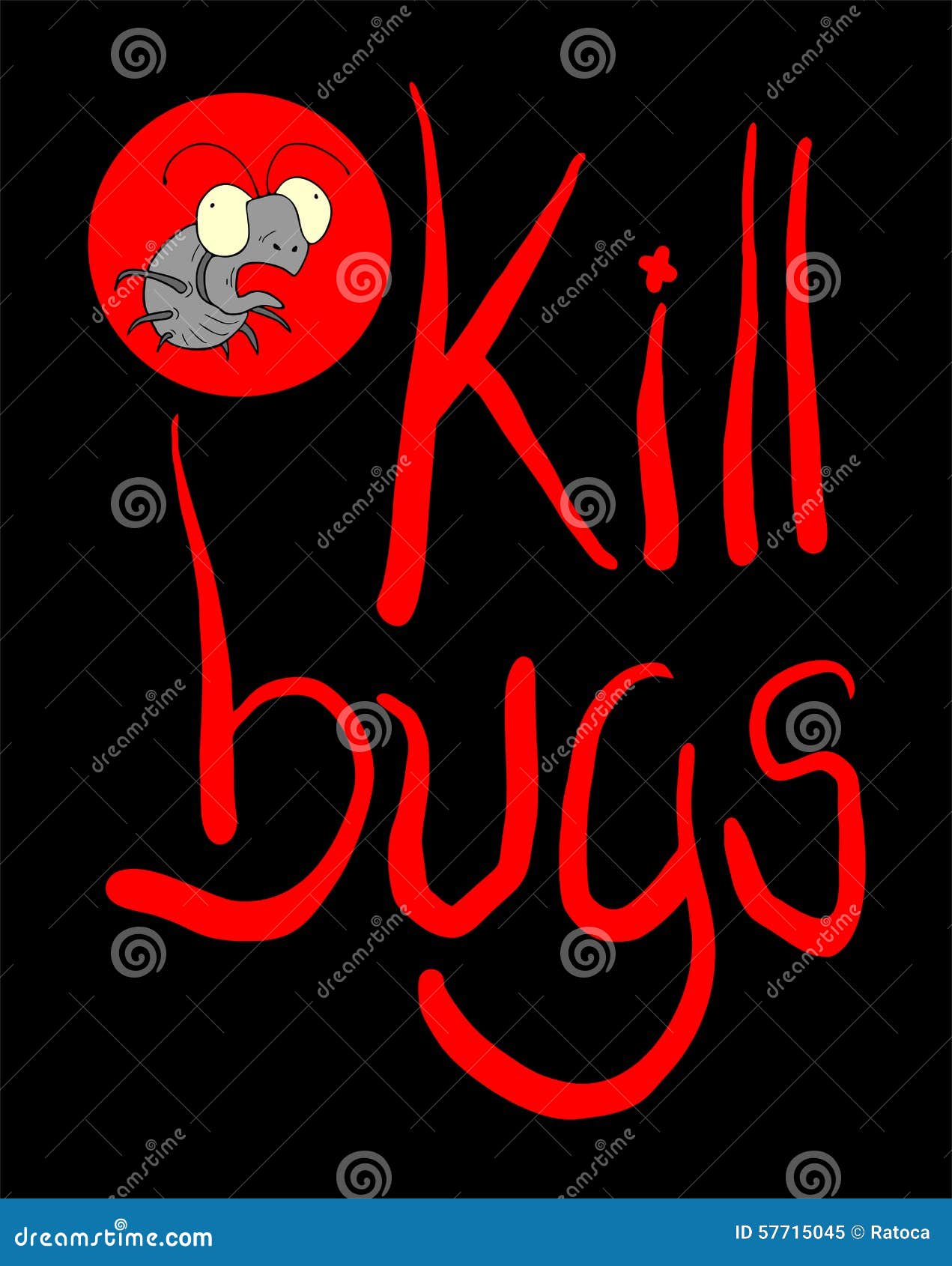 Kill bugs symbol stock vector. Illustration of kill, cartoon - 57715045