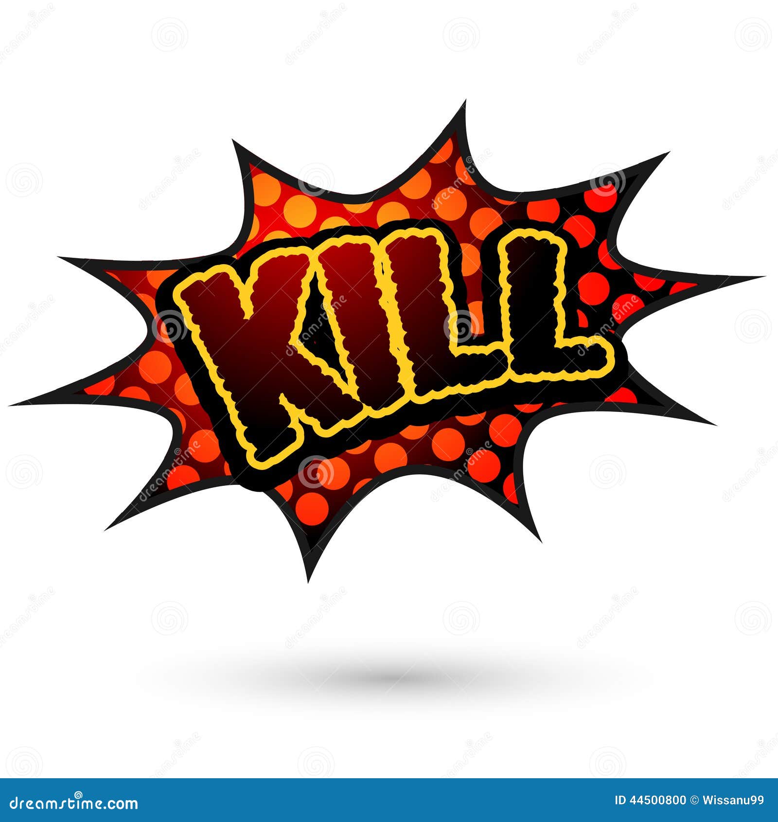 Comic Kill Monster Cartoon Vector | CartoonDealer.com #37985503