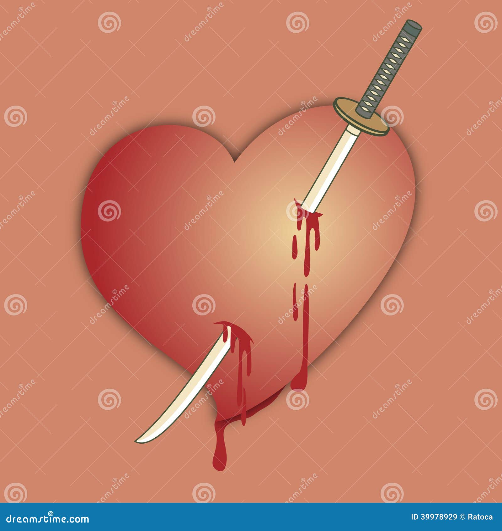 Kill heart stock vector. Illustration of grief, dying - 39978929