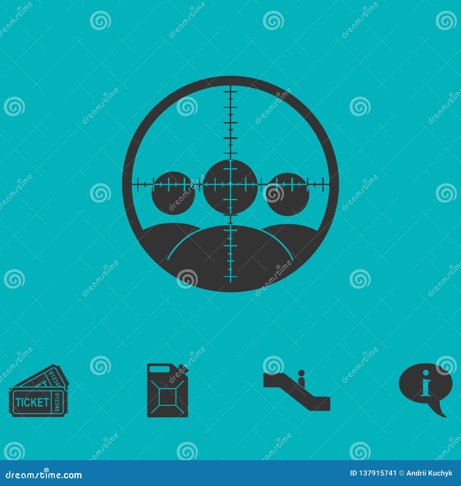 Kill icon flat stock vector. Illustration of enemy, mouse - 137915741