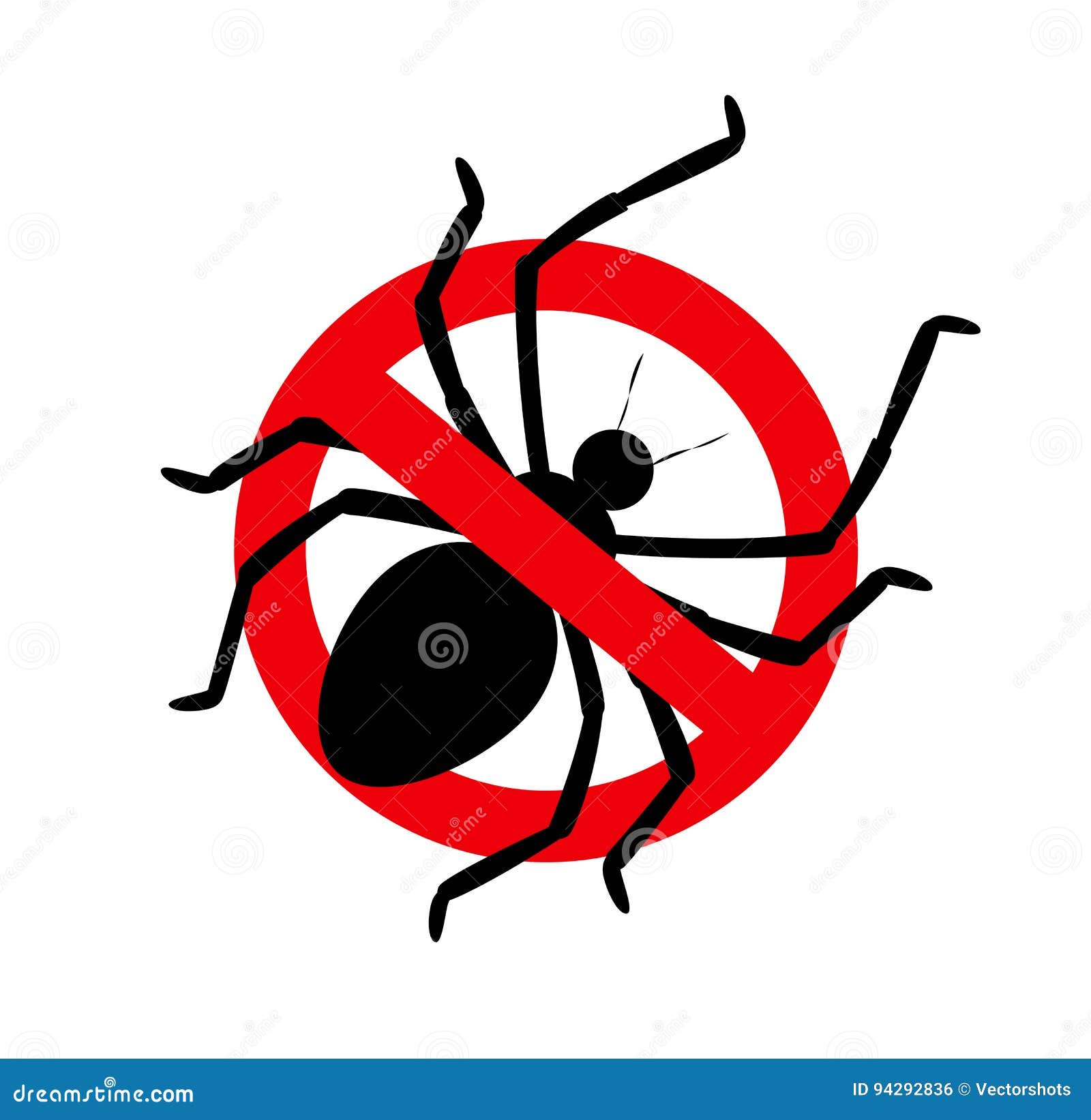 Kill Poisonous Spiders Vector Sign Stock Vector - Illustration of ...