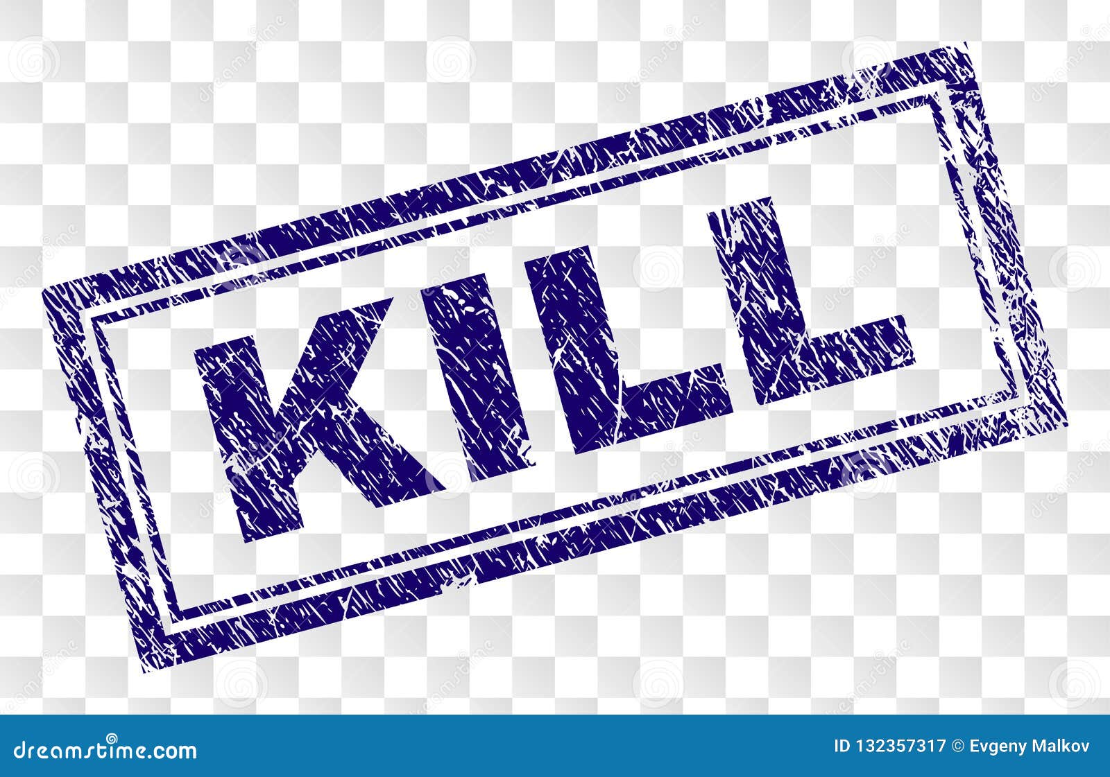 Scratched KILL Rectangle Stamp Stock Vector - Illustration of corroded ...