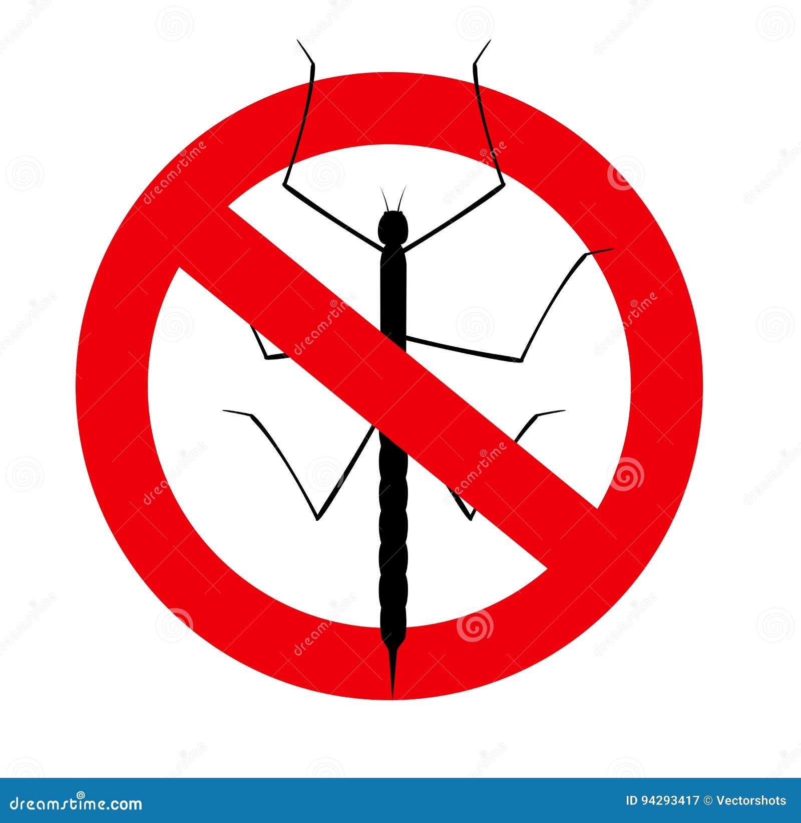 Kill Stick Insects Vector Sign Stock Vector - Illustration of insect ...