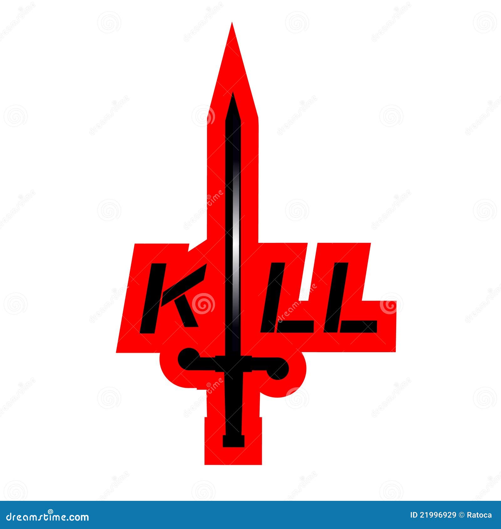 Kill sword stock vector. Illustration of stabbing, vector - 21996929