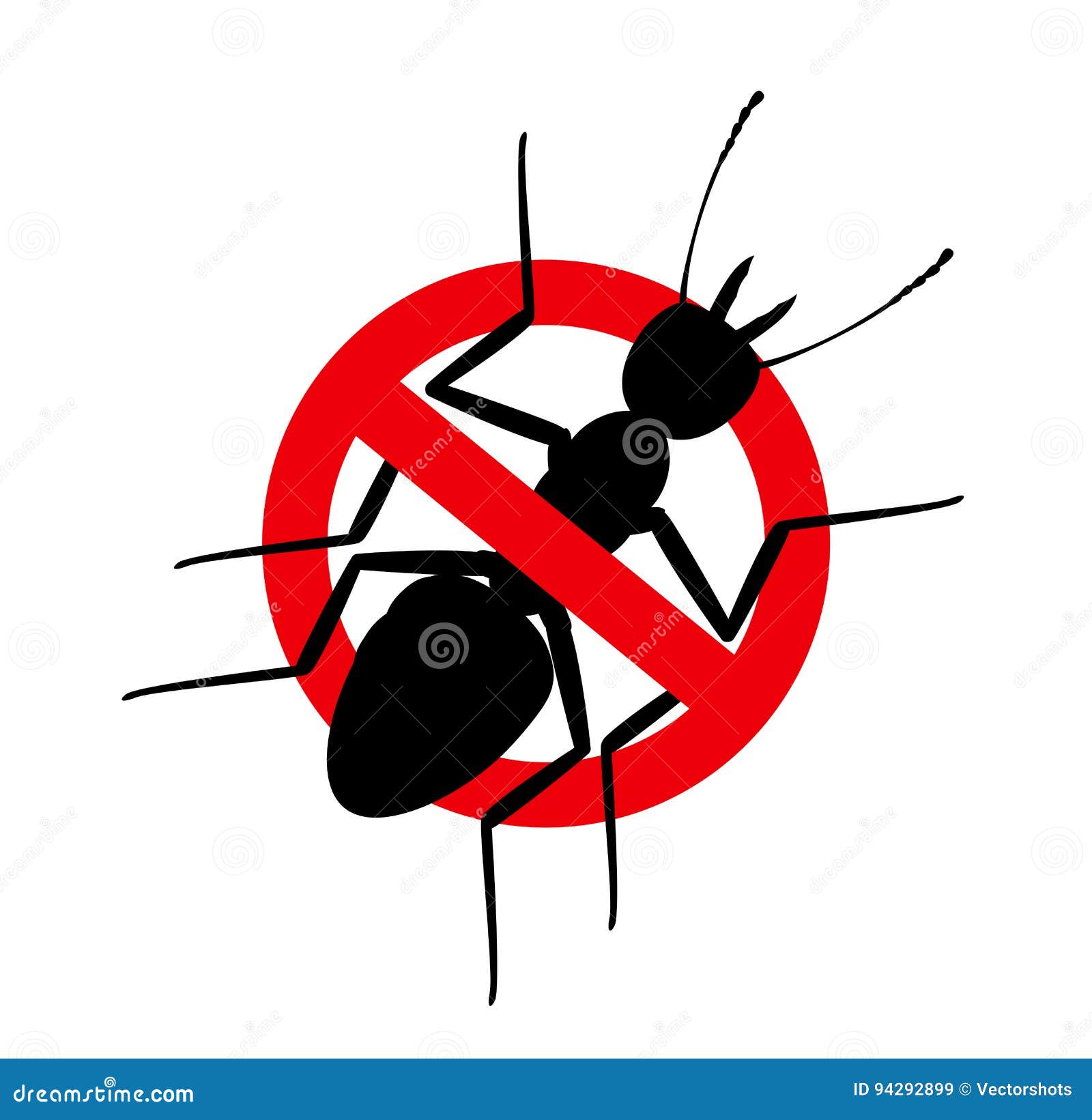 Kill Termite Sign stock vector. Illustration of prohibition - 94292899