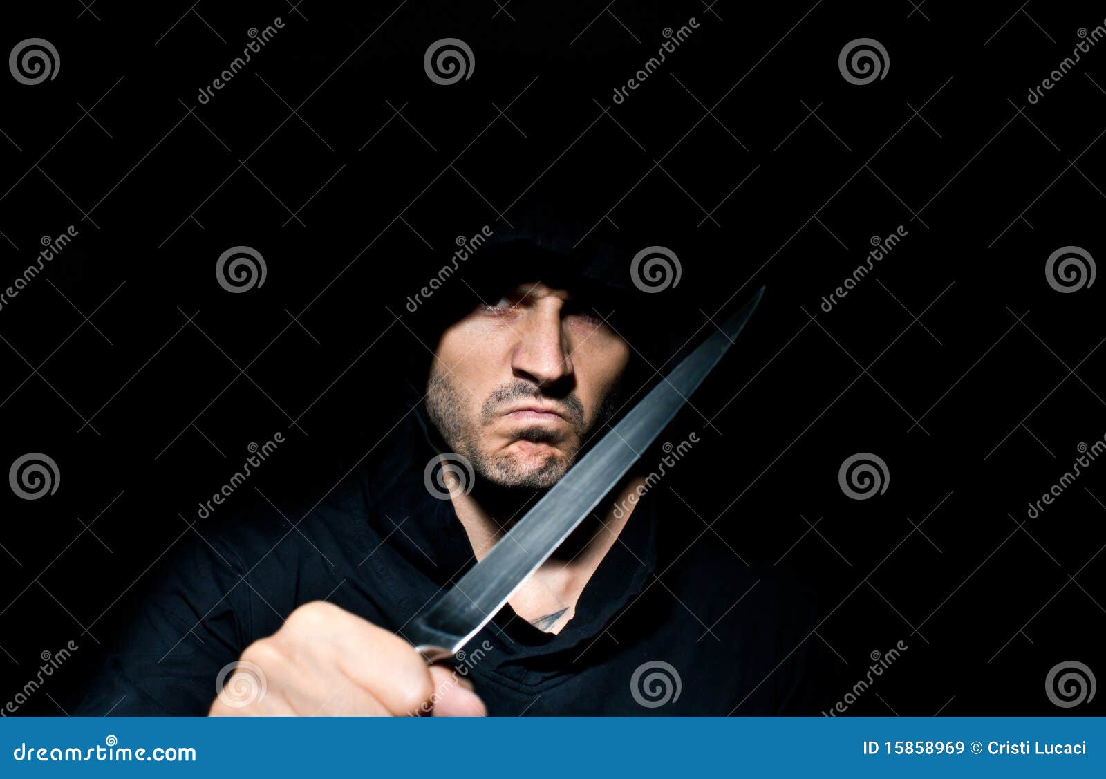 Killer stock image. Image of close, blade, complexion - 15858969