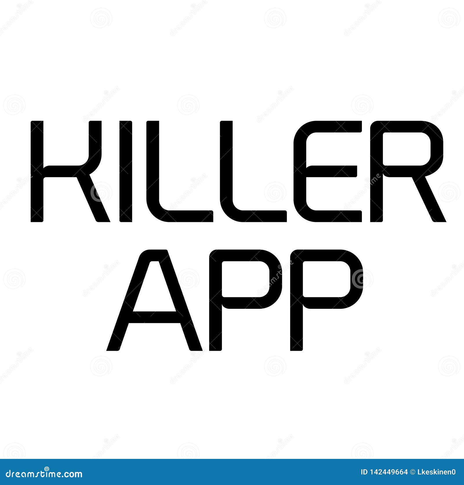 Killer app stamp on white stock vector. Illustration of badge - 142449664