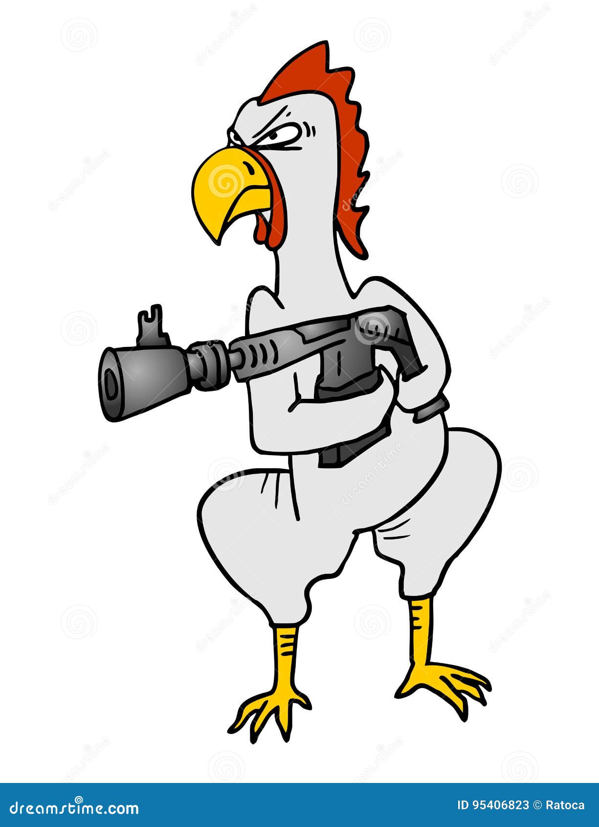 Rooster Killer Vector Illustration | CartoonDealer.com #202293512