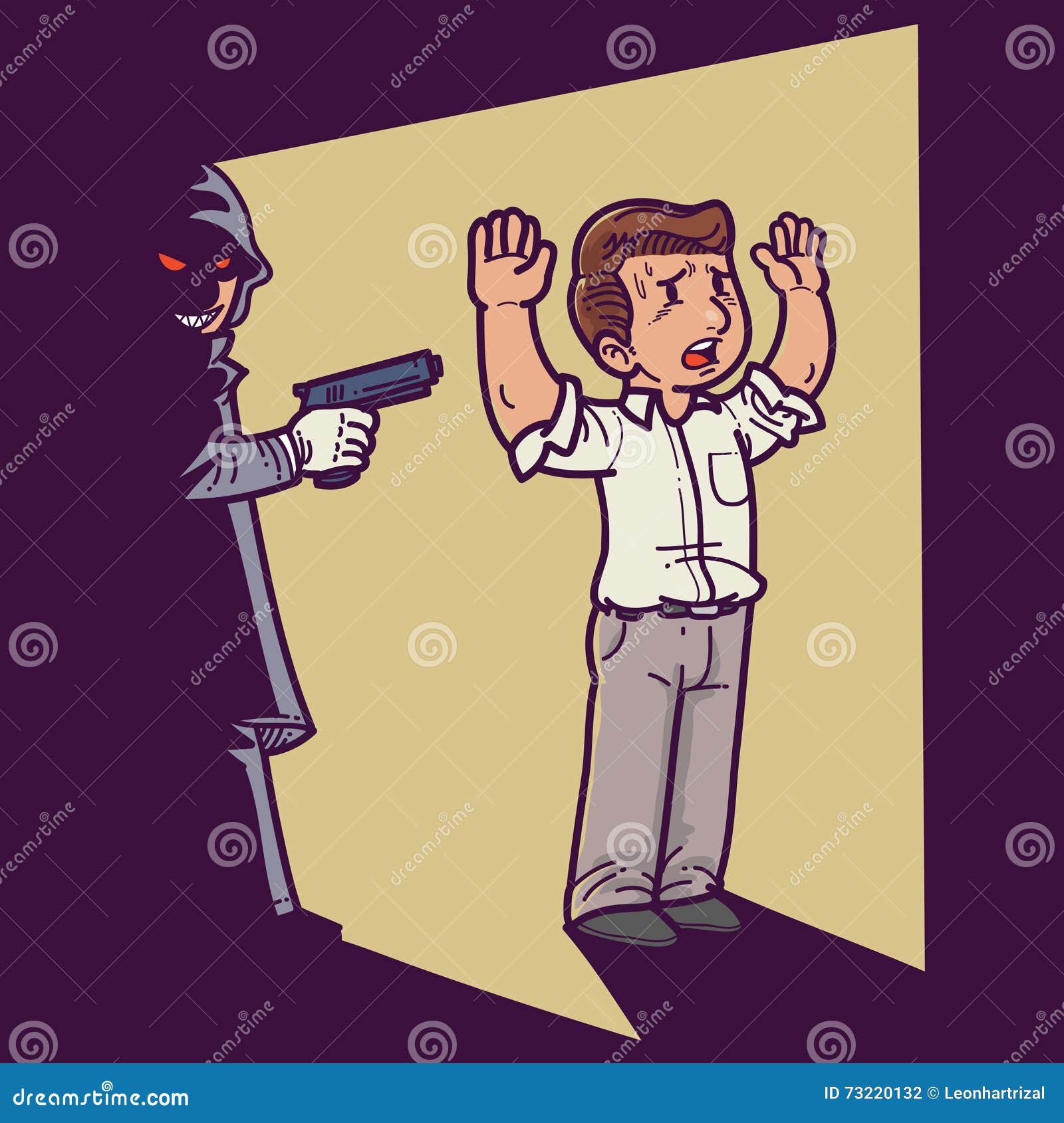 Killer in the dark stock vector. Illustration of crime - 73220132