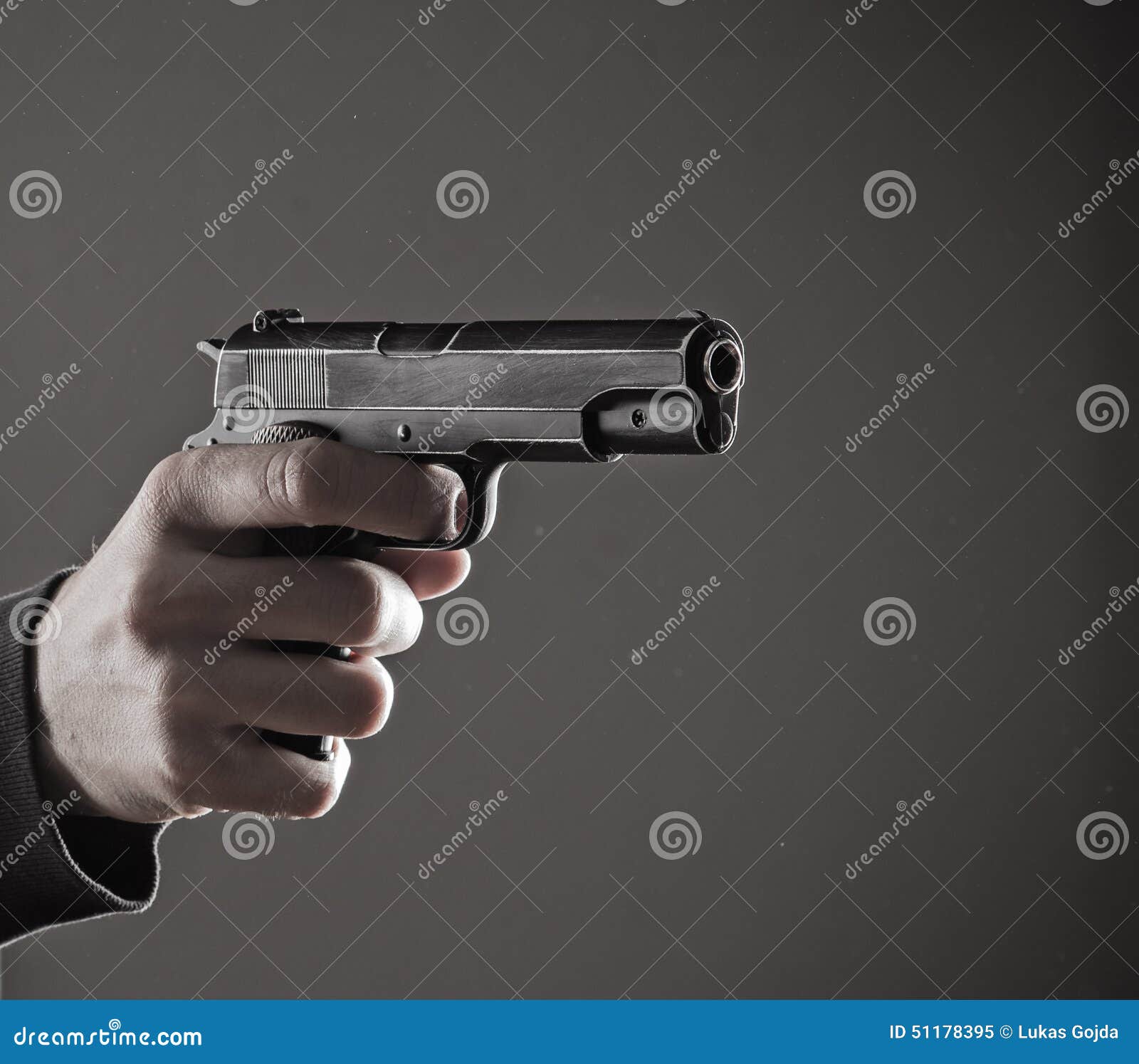 Killer with gun close-up stock image. Image of army, dark - 51178395