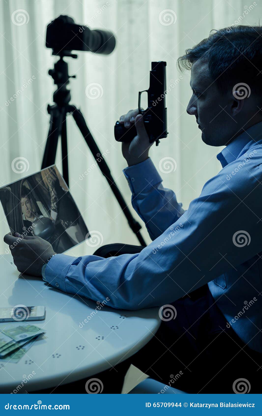 Killer with gun stock photo. Image of revenge, killer - 65709944