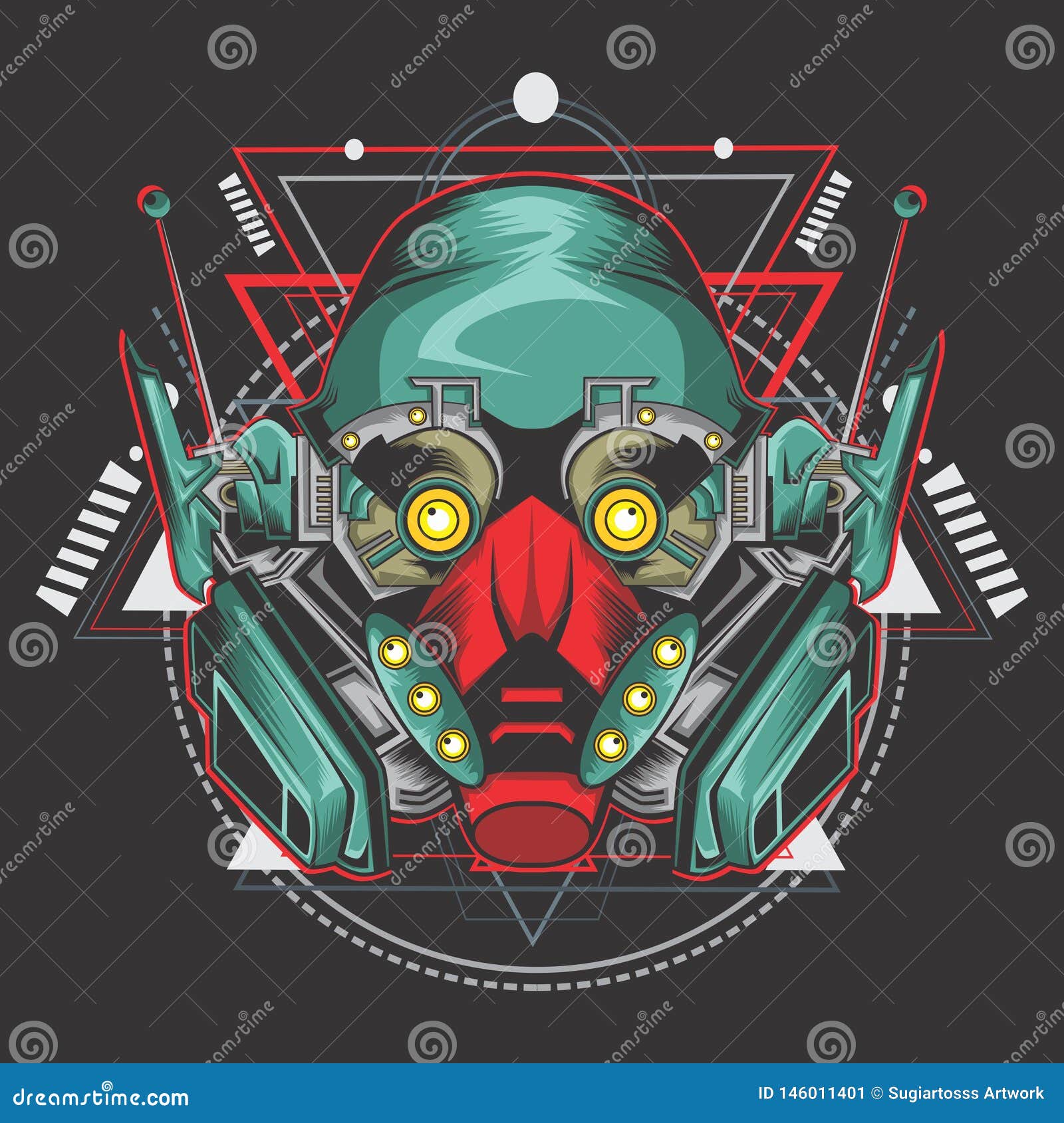 Killer robot fighter stock vector. Illustration of chat - 146011401