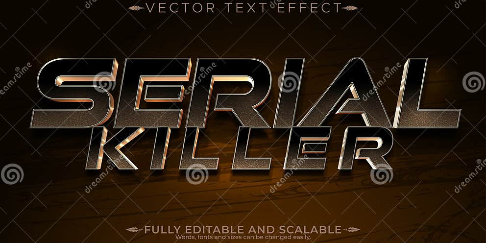 Killer Text Effect, Editable Game and Movie Text Style Stock Vector ...