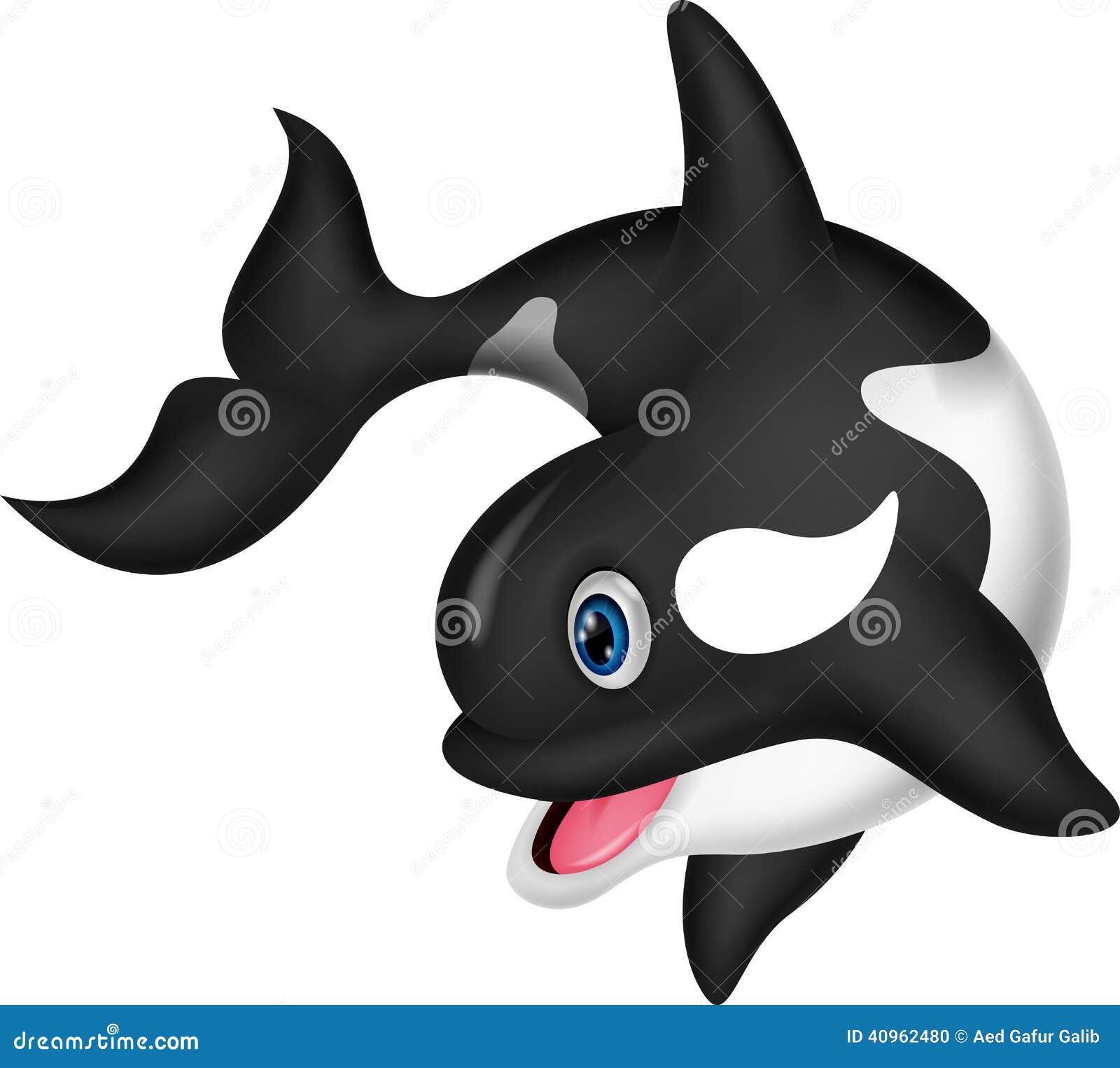Killer whale cartoon stock vector. Illustration of marine - 40962480
