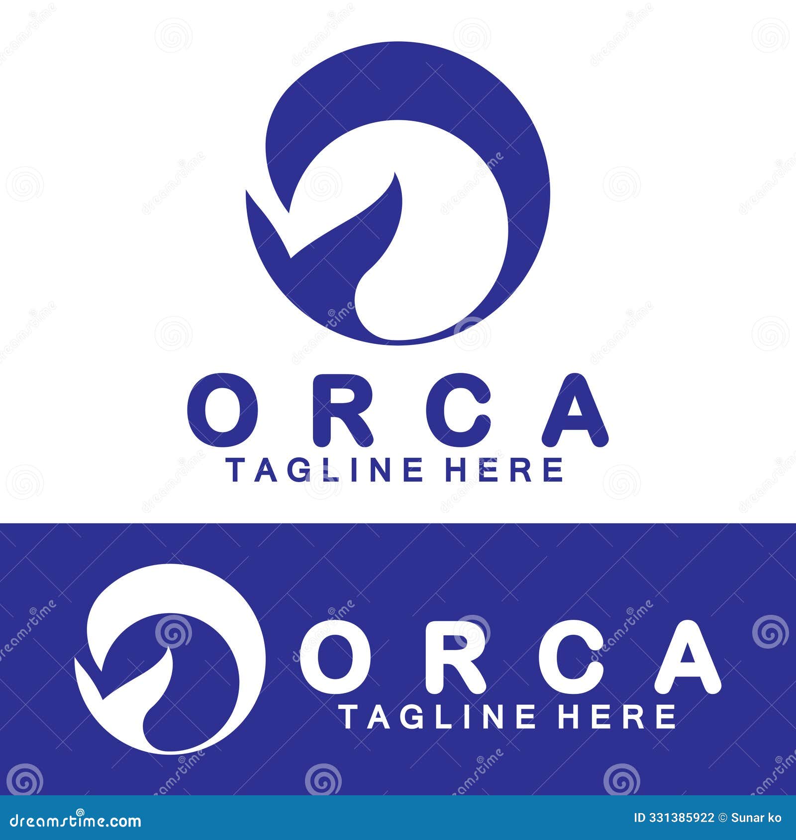 Killer Whale Orca Logo Design Vector Illustration Stock Vector ...