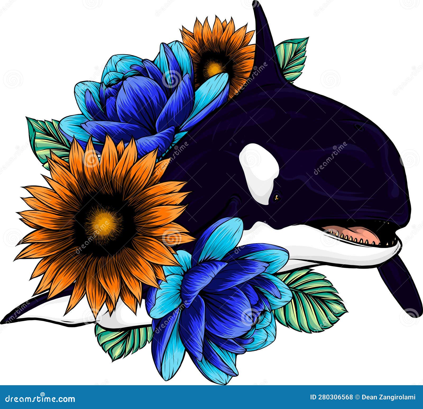 Killer Whale or Orca Vector Illustration Design Stock Vector ...