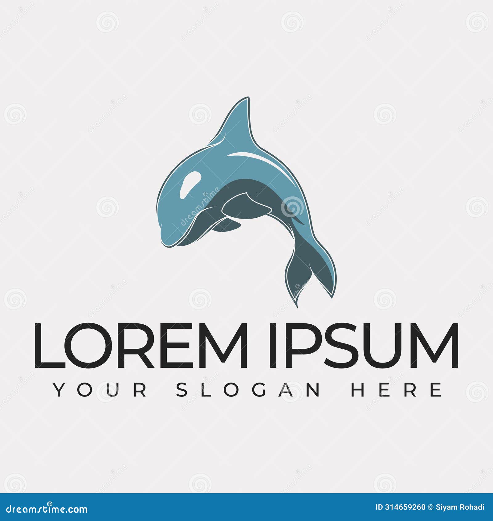 Killer Whale Vector Logo stock illustration. Illustration of fish ...