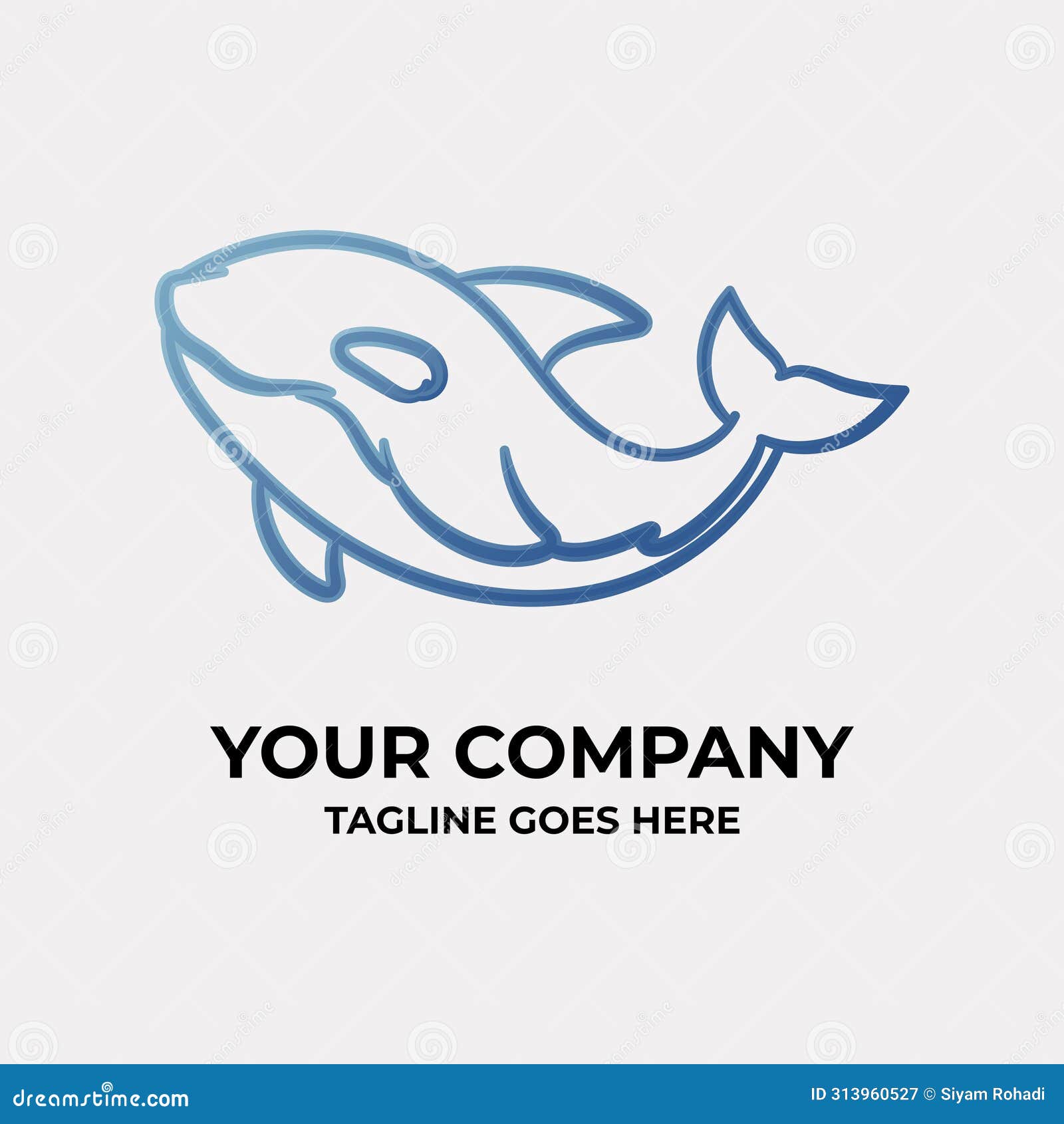 Killer Whale Vector Logo stock vector. Illustration of template - 313960527