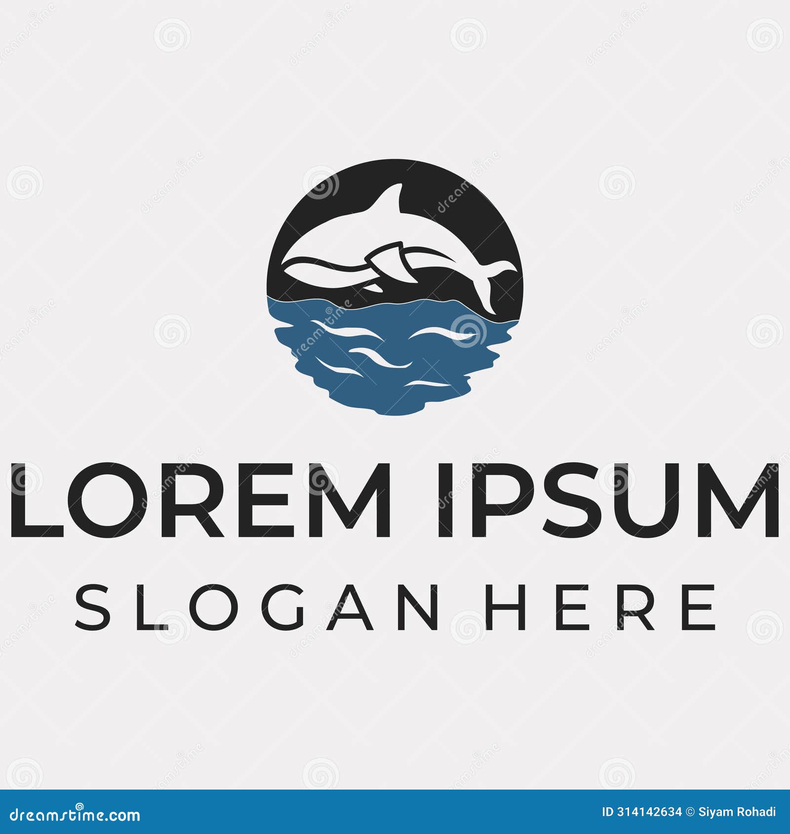 Killer Whale Vector Logo stock vector. Illustration of predator - 314142634