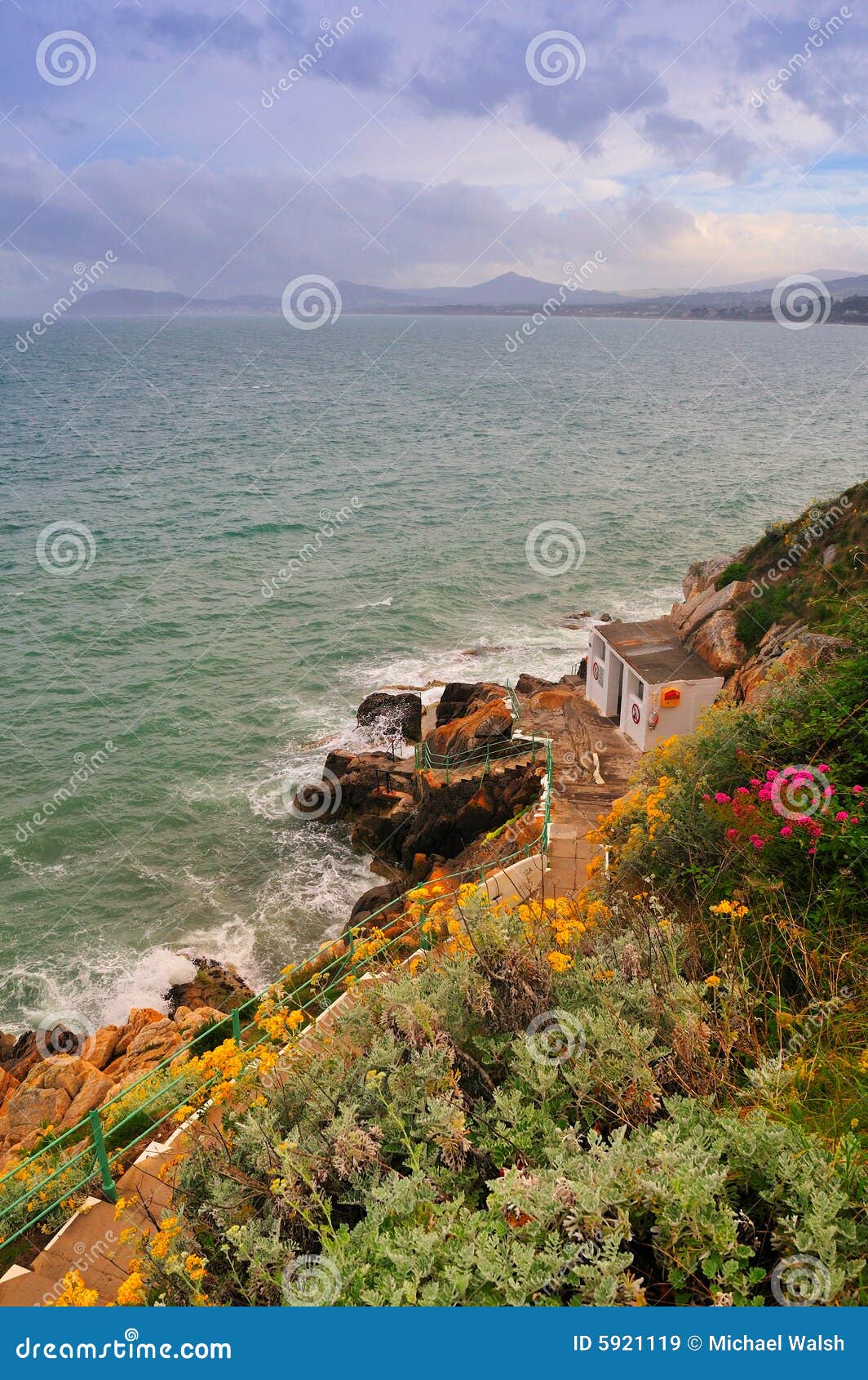Killiney Bay stock image. Image of seascape, blue, killiney - 5921119