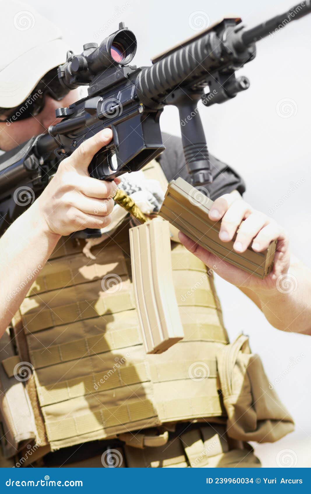 Killing from a Distance. Cropped Shot of an Army Sniper Taking Aim ...