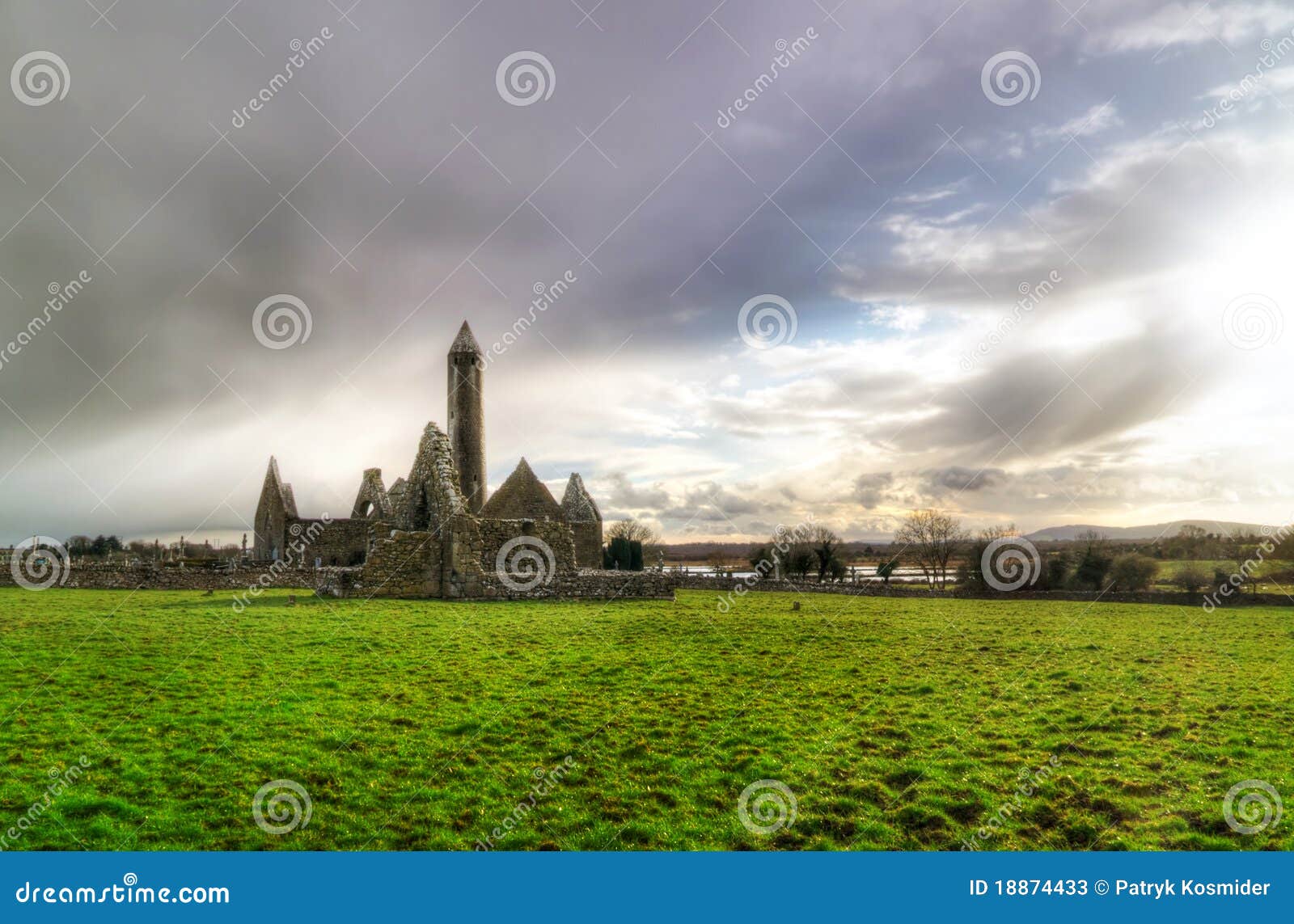 Kilmacduagh monastery stock image. Image of ages, ancient - 18874433